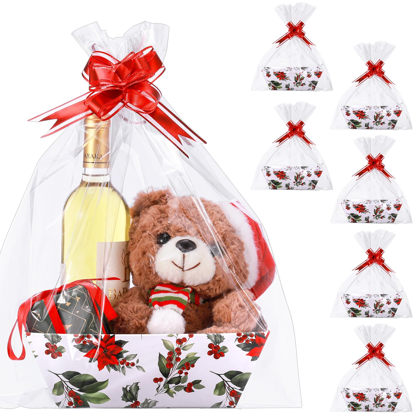 Amazon.com: Nuogo 6 Pack 6 x 10'' Christmas Basket for Gift Empty ...
