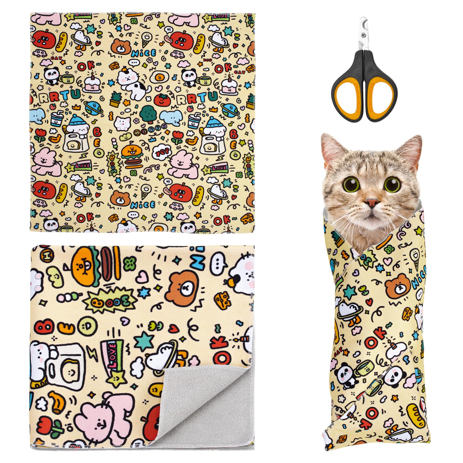 Zoruam Cat Claw Covers, Self Adherent Cat Wrap for Cutting Claws, Cat ...