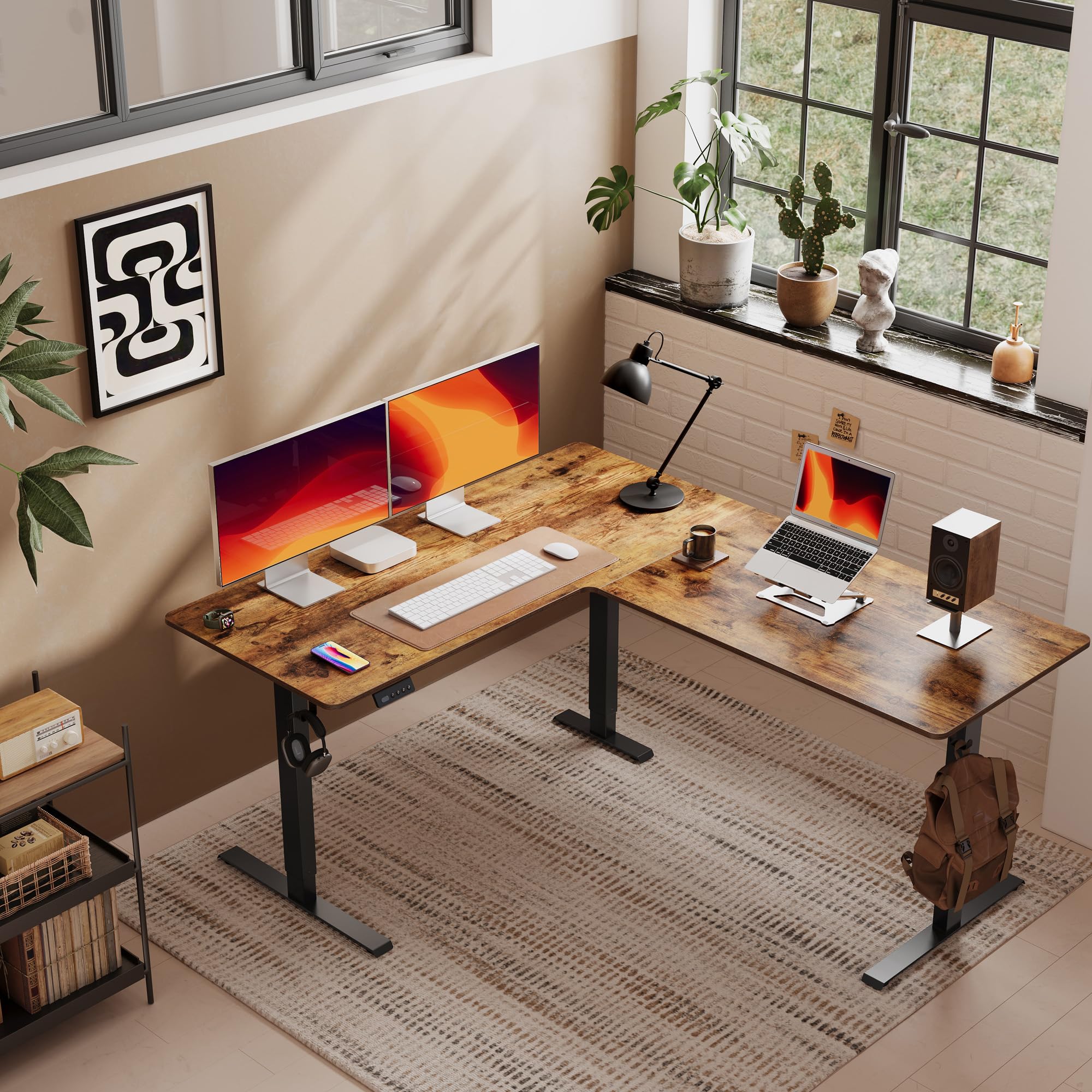 Snapklik.com : Cubiker L Shaped Standing Desk, 63" Corner Standing Desk ...