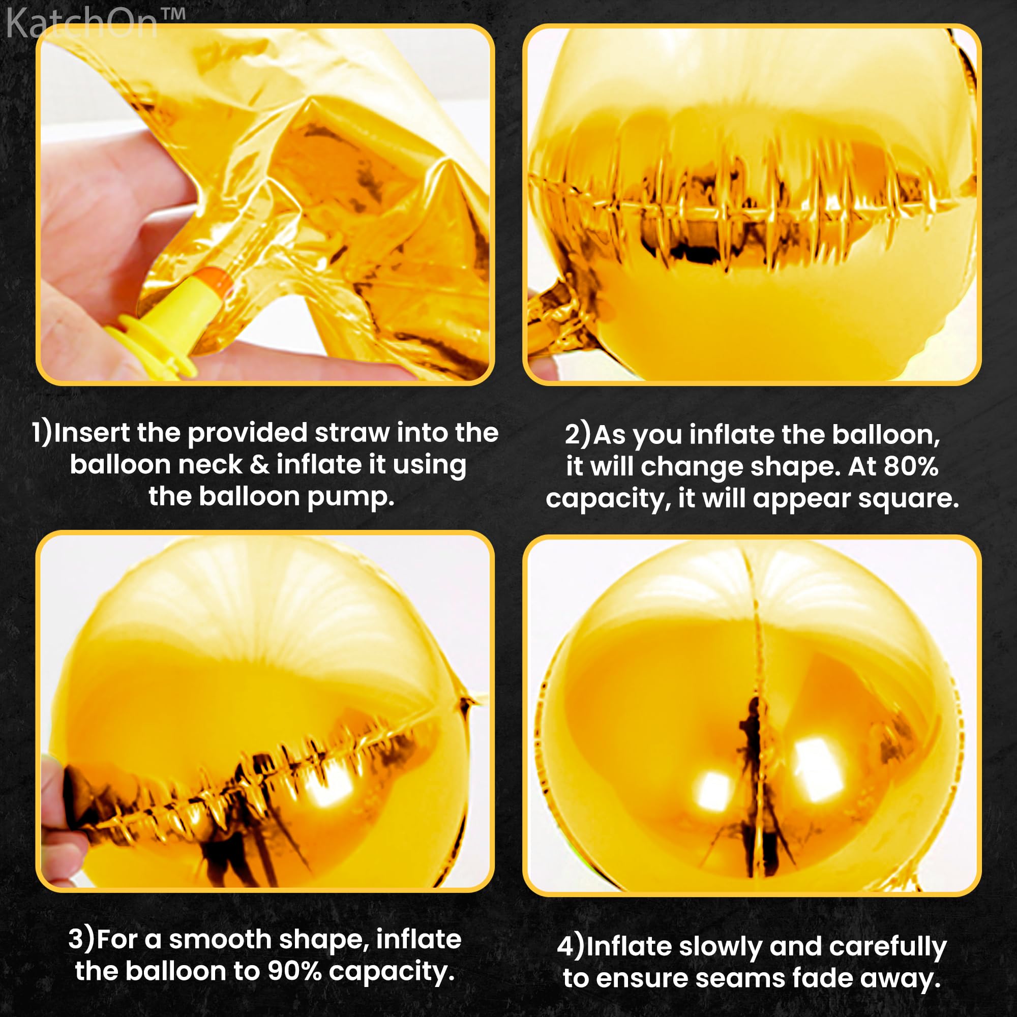 Snapklik.com : Large Gold Foil Balloons - 22 Inch, Pack Of 14 Gold ...