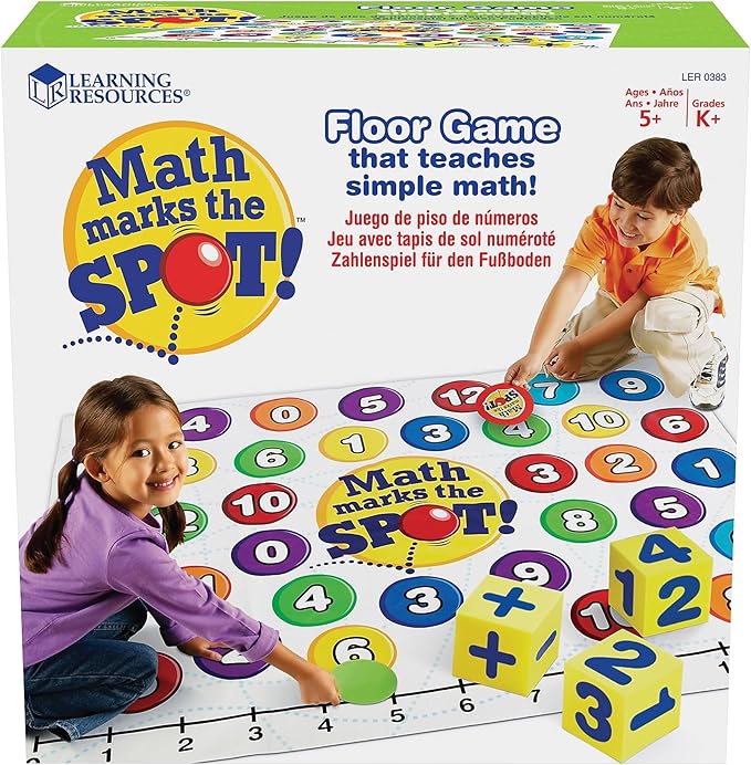 Amazon.com: Learning Resources Math Marks The Spot Floor Game ...
