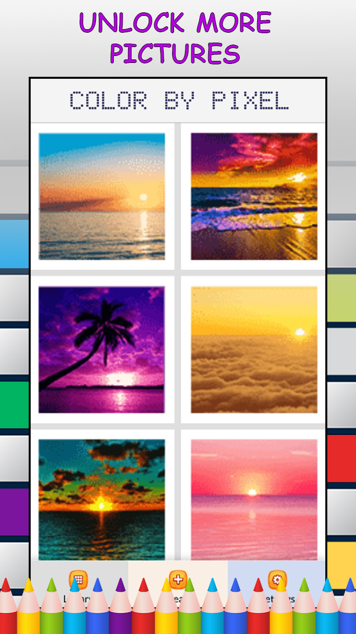 Stunning Sunsets Color by Number - Pixel Art Game - App on Amazon Appstore