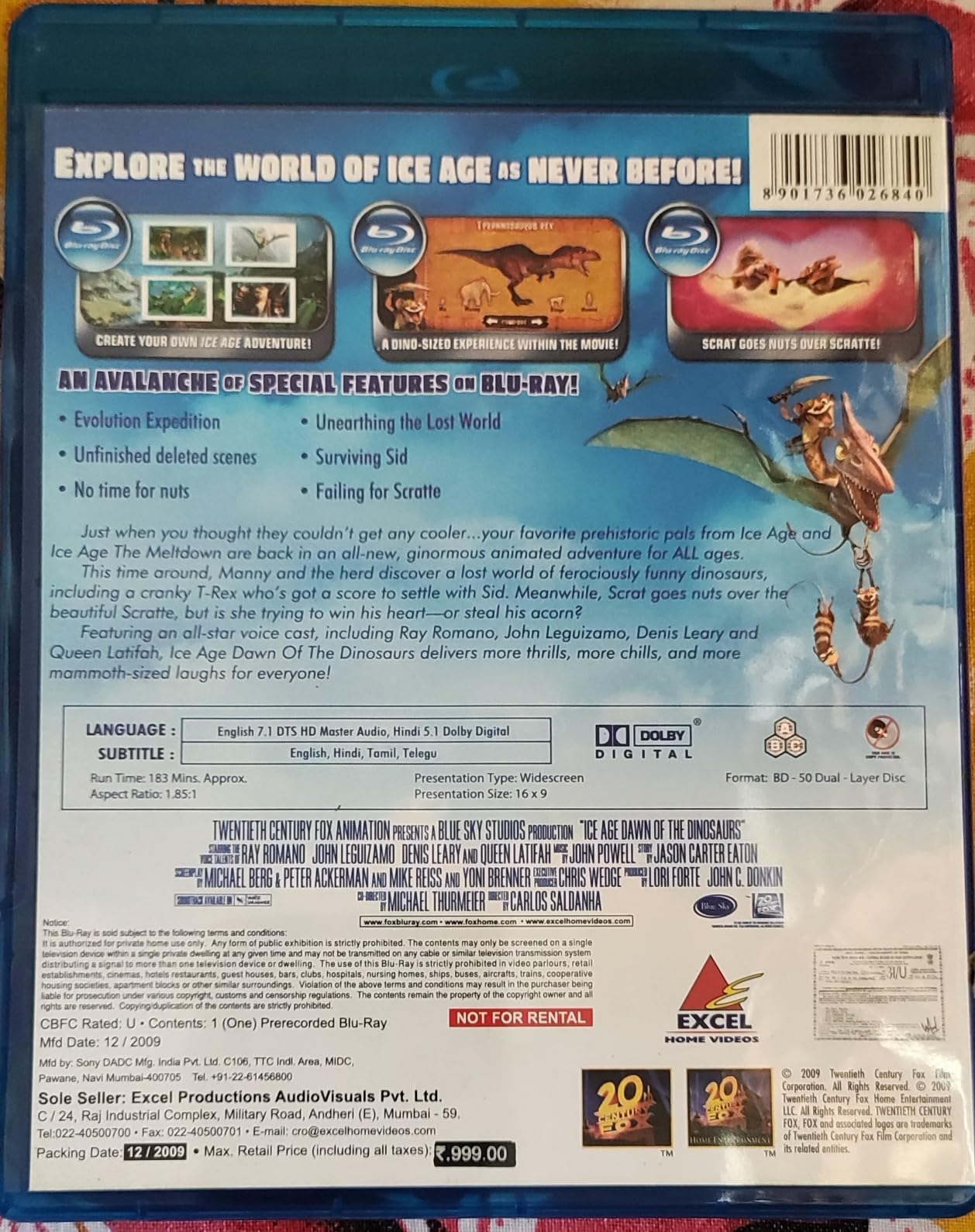 Ice Age: Dawn of the Dinosaurs : Romano, Ray, Leguizamo, John, Leary ...