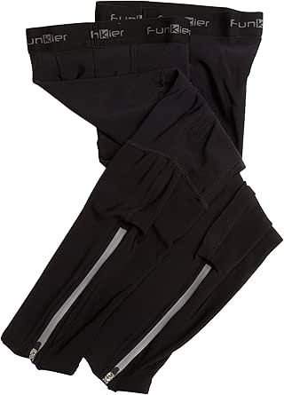 Amazon.com : Funkier Bike Men's Microfleece Leg Warmers, Medium, Black ...