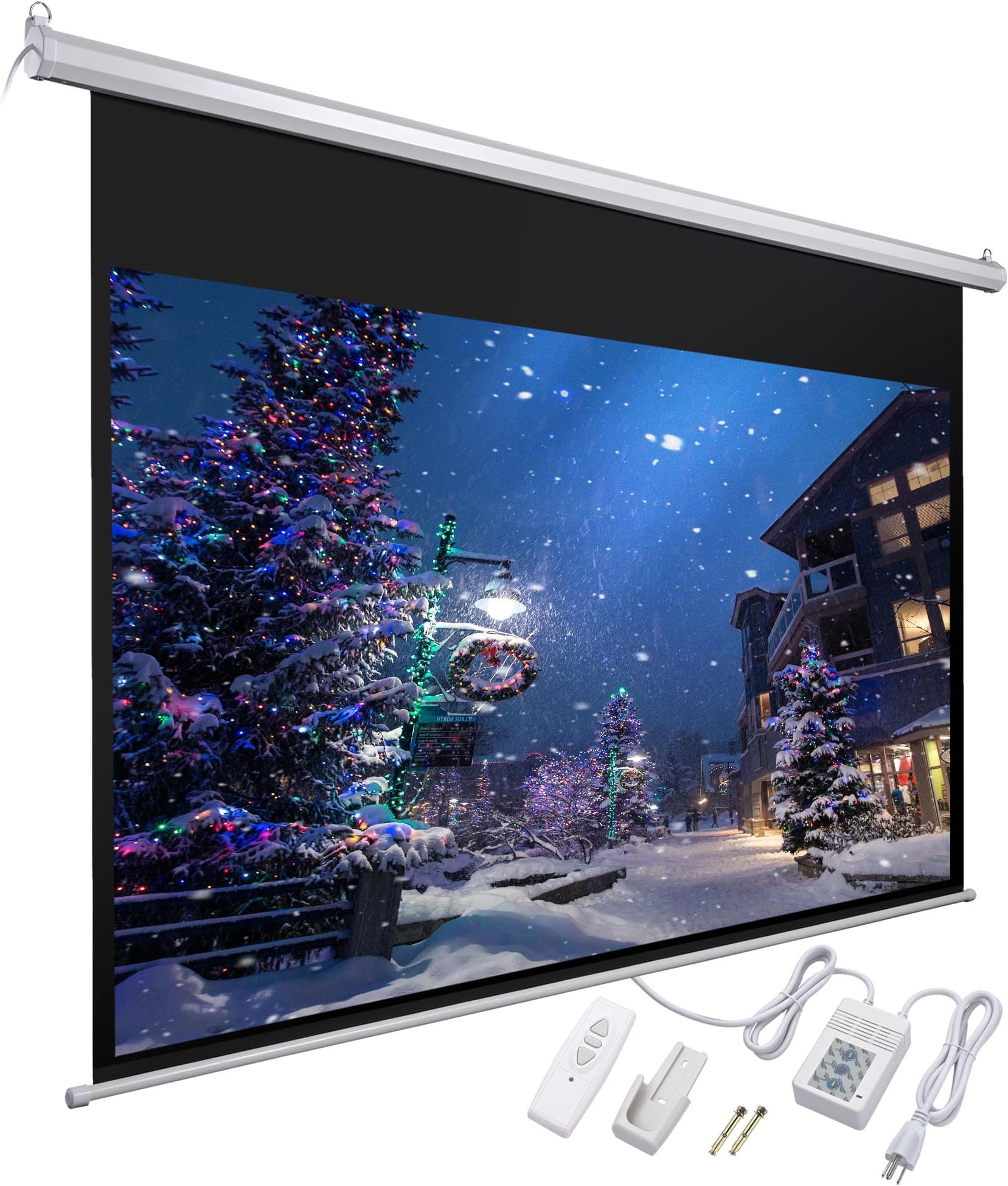Amazon.com: Henf 92" Viewing Area Motorized Projector Screen 16:9 80" x ...