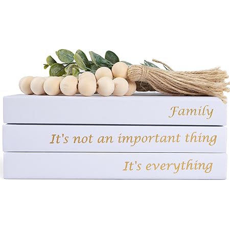 Amazon.com: LIVDUCOT Wooden Decorative Books Stack for Coffee Table ...