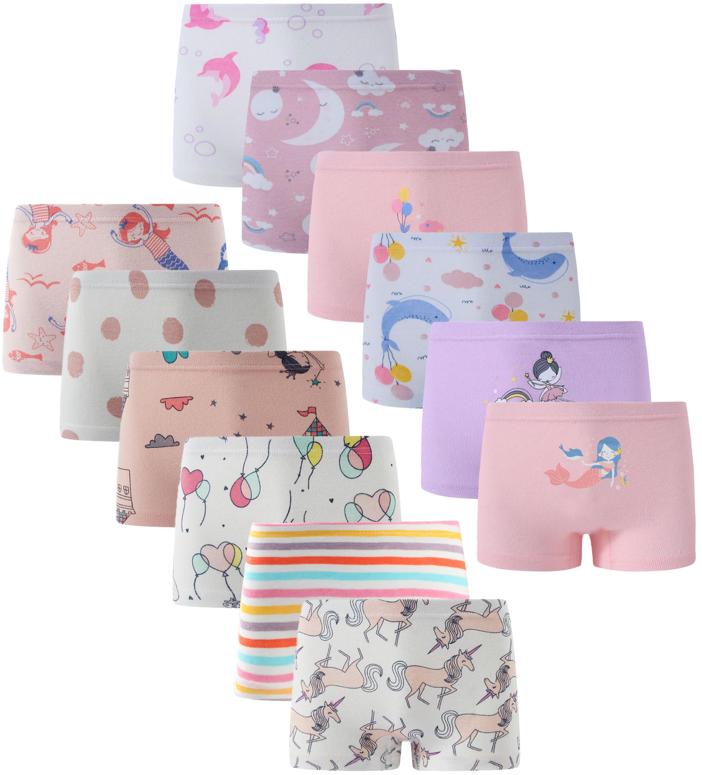 Snapklik.com : Girls Mermaid Castle Underwear Soft Girls Boy Shorts ...