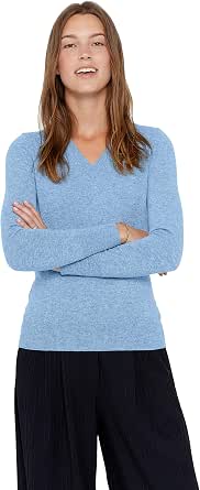 State Cashmere Women’s Essential V-Neck Sweater 100% Pure Cashmere ...