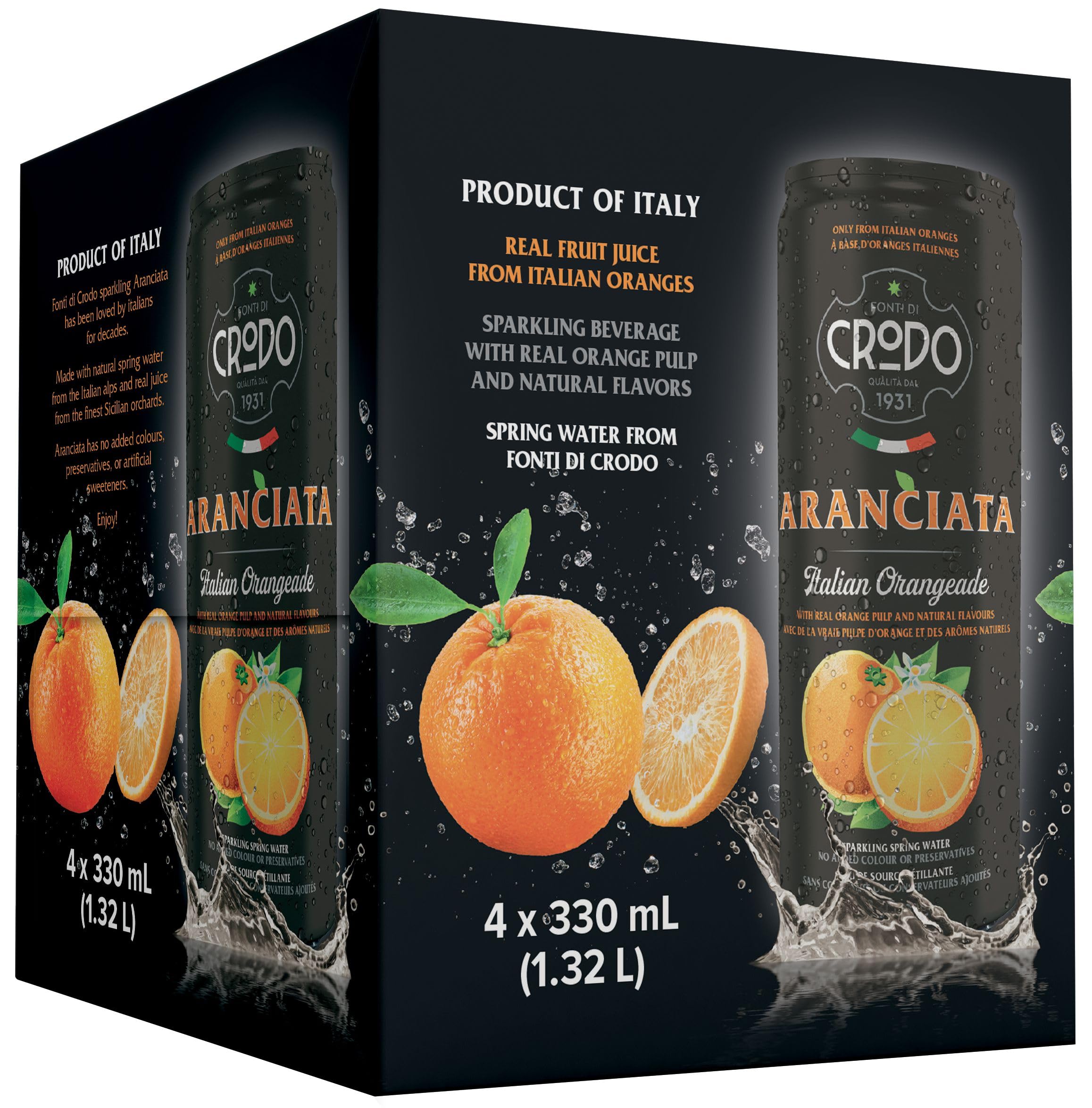 ROYAL UNIBREW Crodo Aranciata - Orange Soda (4X330 Ml), 1320 ...