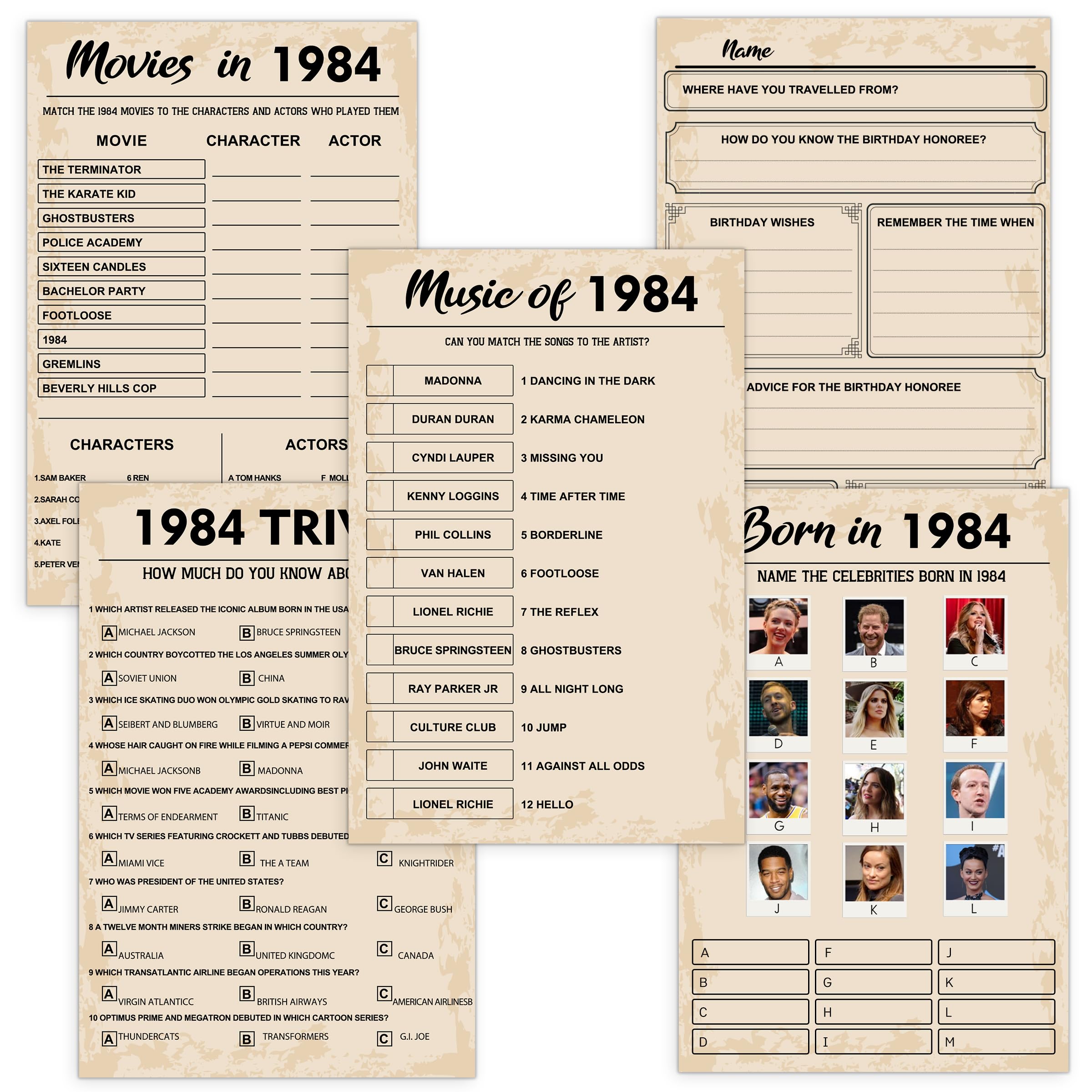 Amazon.com: 40th Birthday Party Games, Set of 5 Activities for 10 ...