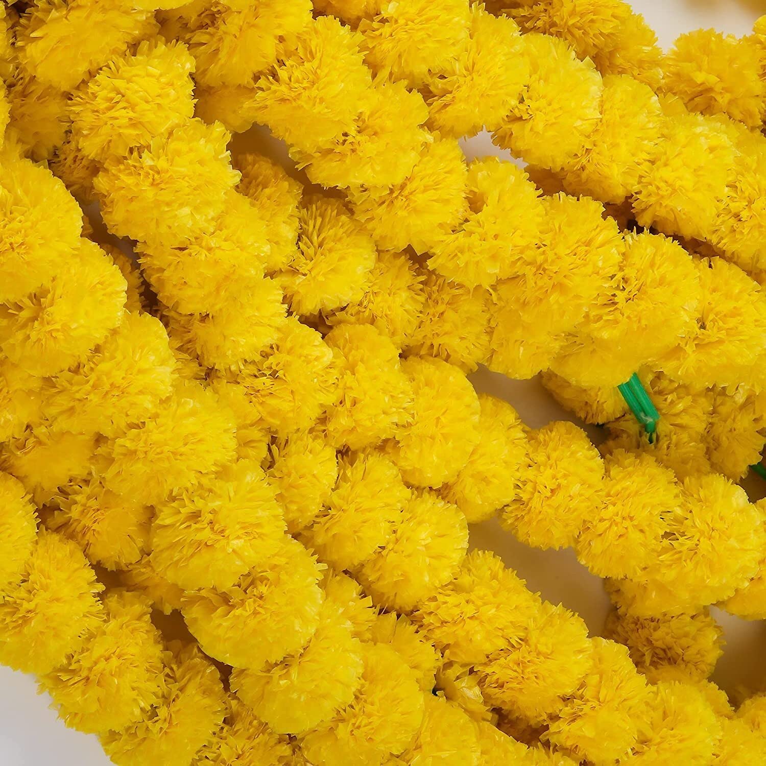Buy CraftVatika Marigold Fluffy Flowers Phool Mala Garlands for Home ...