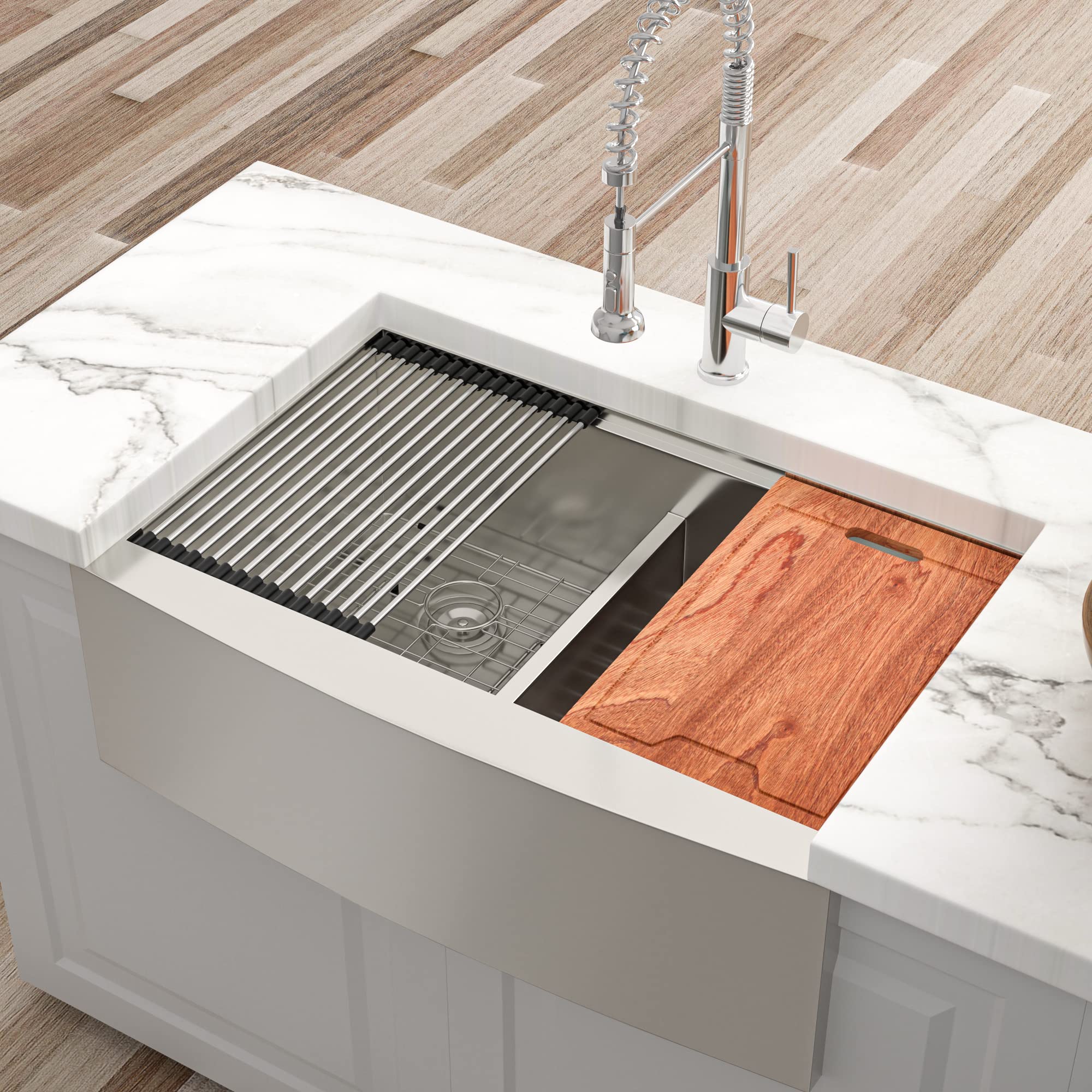 Snapklik.com : 33 Farmhouse Sink Double Bowl - 33 Inch Farm Kitchen ...