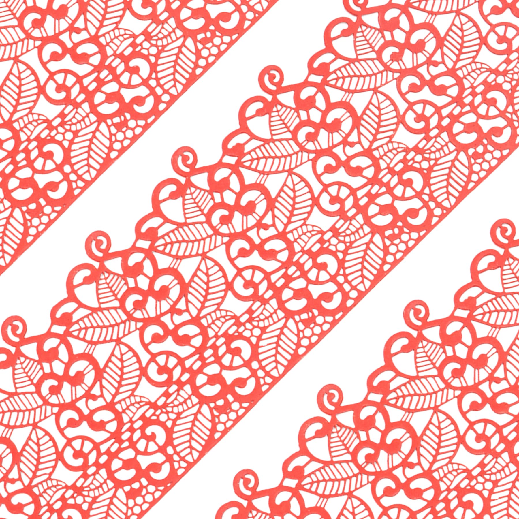 Amazon.com: Large Pre-Made Ready to Use Edible Cake Lace Leaf Scroll ...