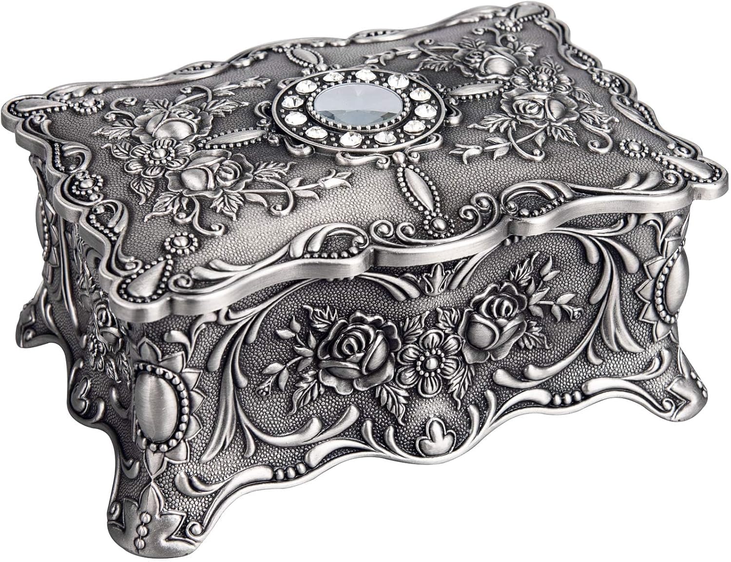 Amazon.com: Feyarl Vintage Trinket Jewelry Box Treasure Organizer ...