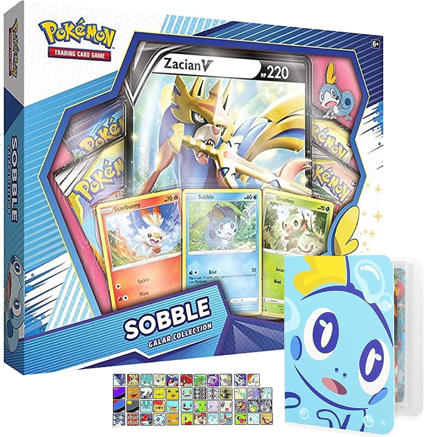 Amazon.com: Totem World Galar Collection Box: Sobble & Zacian V with a ...