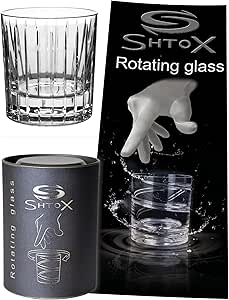 Amazon.com | SHTOX Rotation Crystal Glass, Old Fashioned Cocktail/Whiskey/Scotch/Bourbon Goblet ...