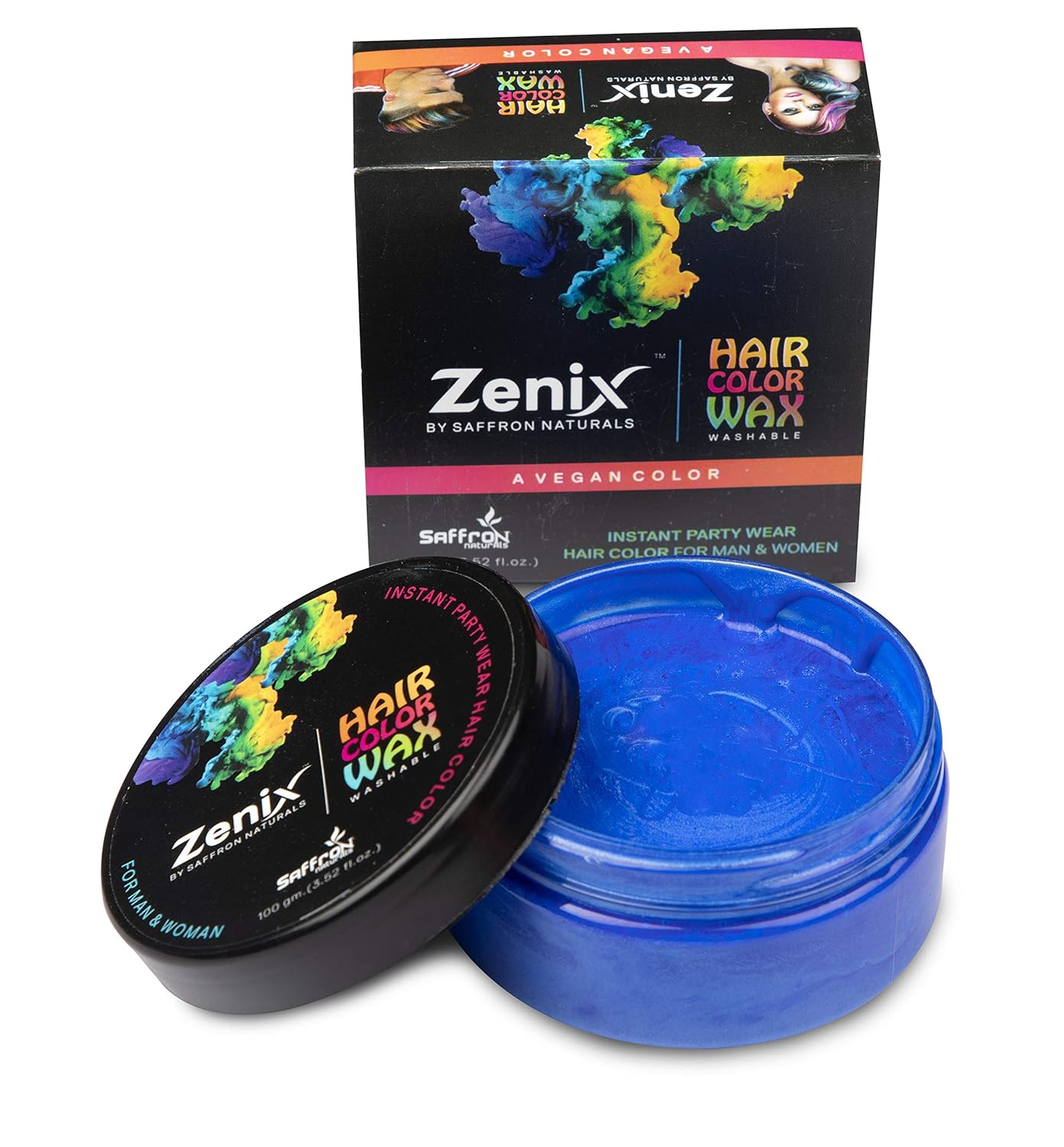 Zenix temporary hair color wax washable instant hair colour for man and ...
