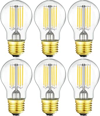 Leools Dimmable A15 led Bulb 8W Equal 75 watt Vintage LED Edison Bulb Neutral White 4000K AC120V ...