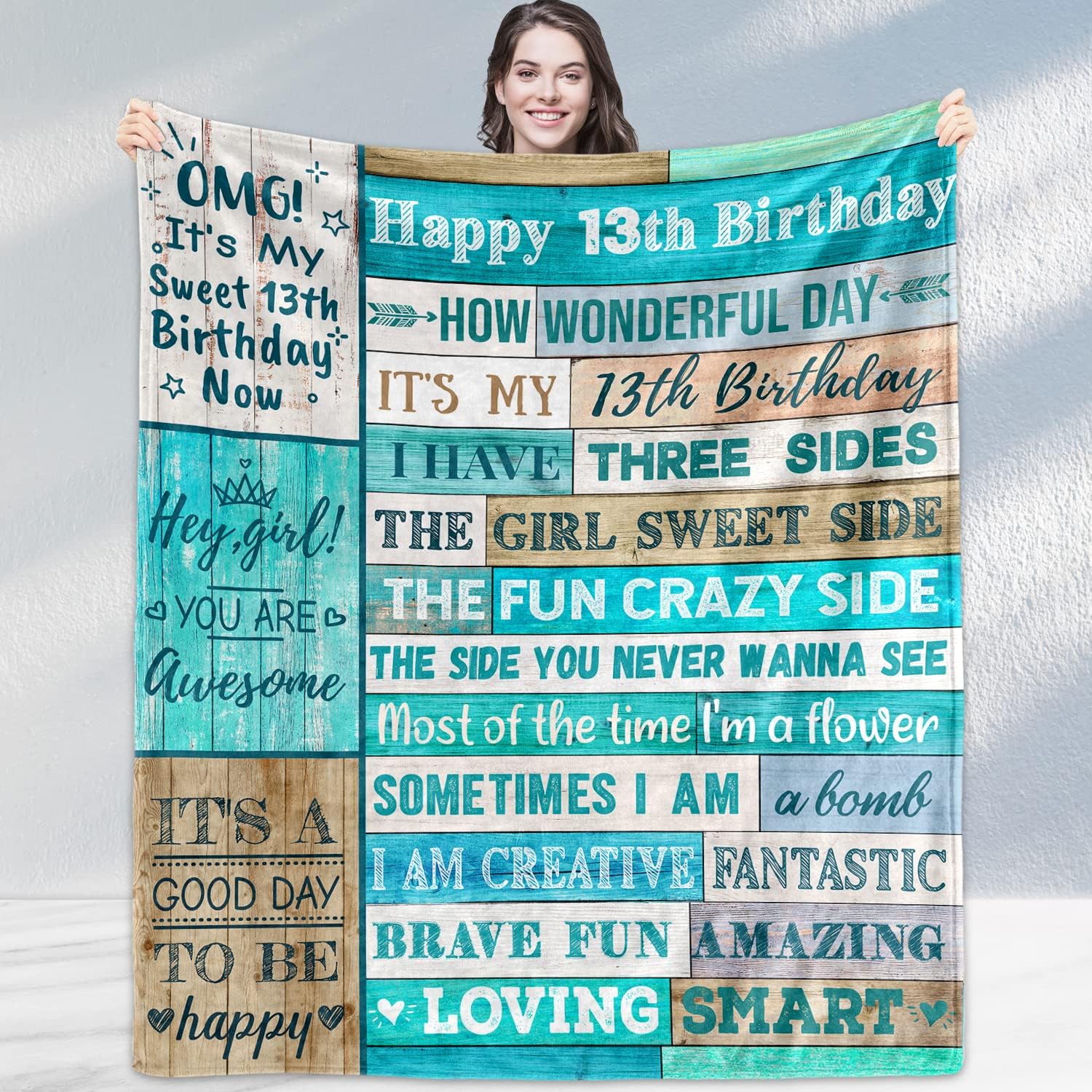 Amazon Fecvdlis 13th Birthday Decorations For Girls Teal Throw amazon-fecvdlis-13th-birthday-decorations-for-girls-teal-throw