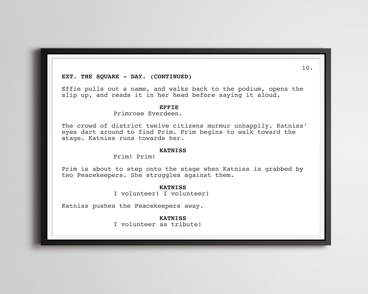 Amazon.com: The Hunger Games Screenplay POSTER! (up to 24" x 36 ...