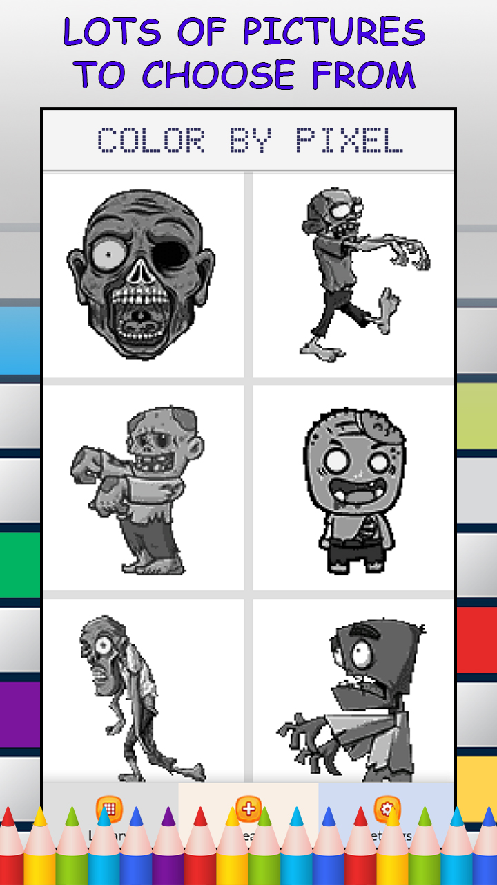 Zombies Color by Number - Pixel Art Game - App on Amazon Appstore