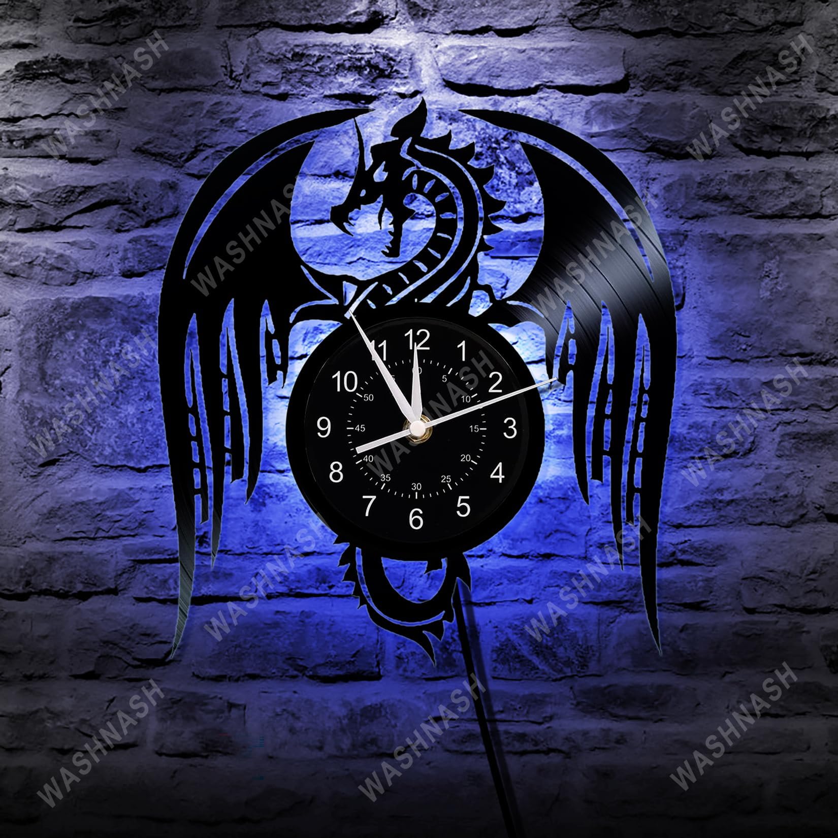 Amazon.com: The Geeky Days Magic Flying Angry Fantasy Dragon Wall Clock ...
