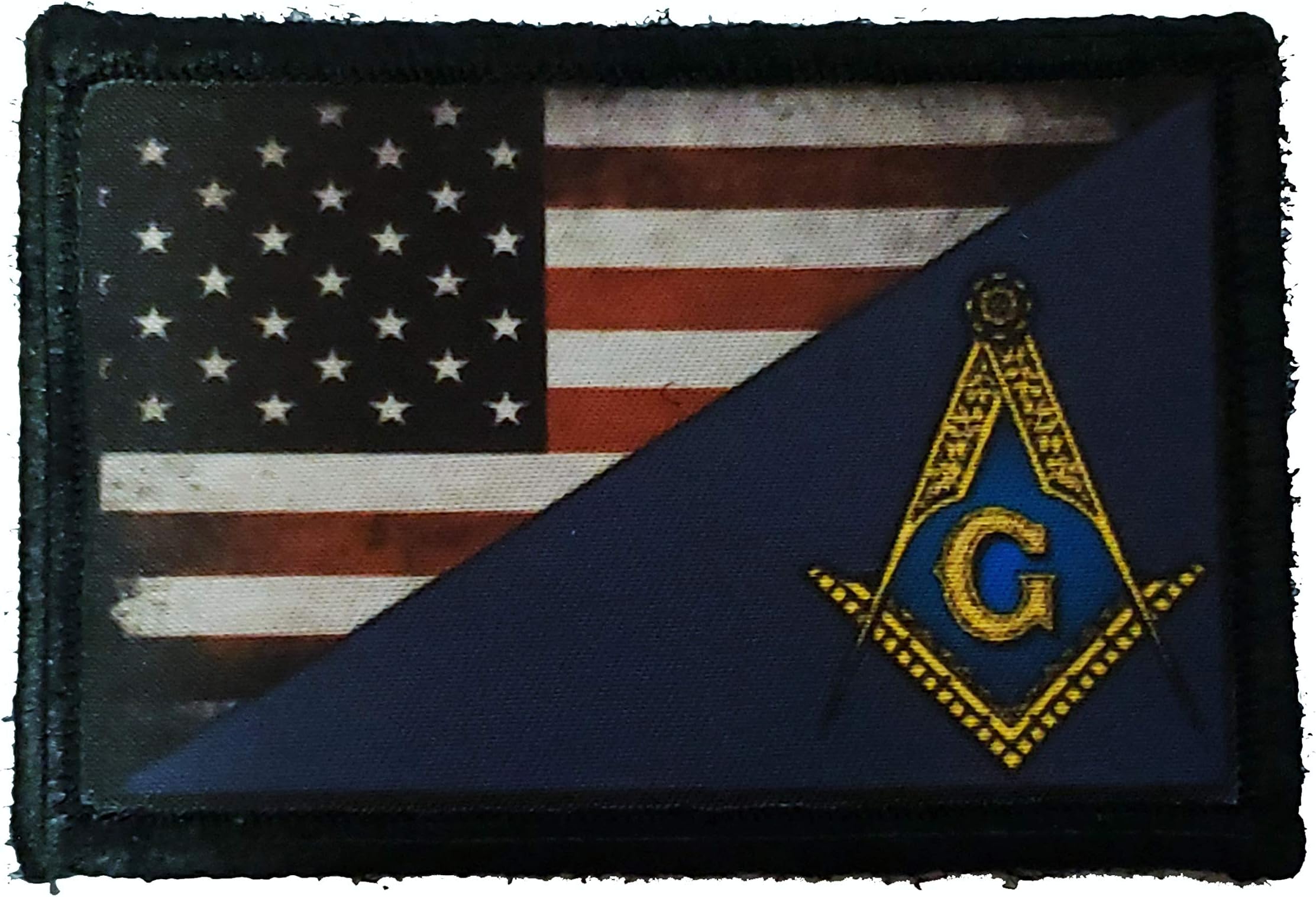 Amazon.com: Masonic USA American Flag Tactical Hook Patch [3D-PVC ...