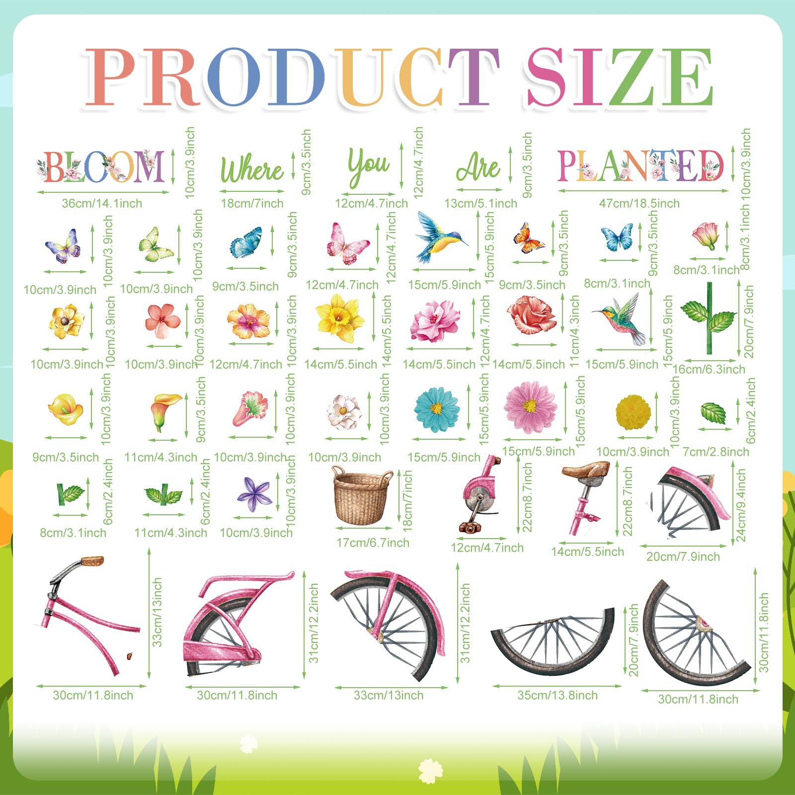 Snapklik.com : 56 Pcs Spring Bulletin Board Decorations Set 3D Flower ...