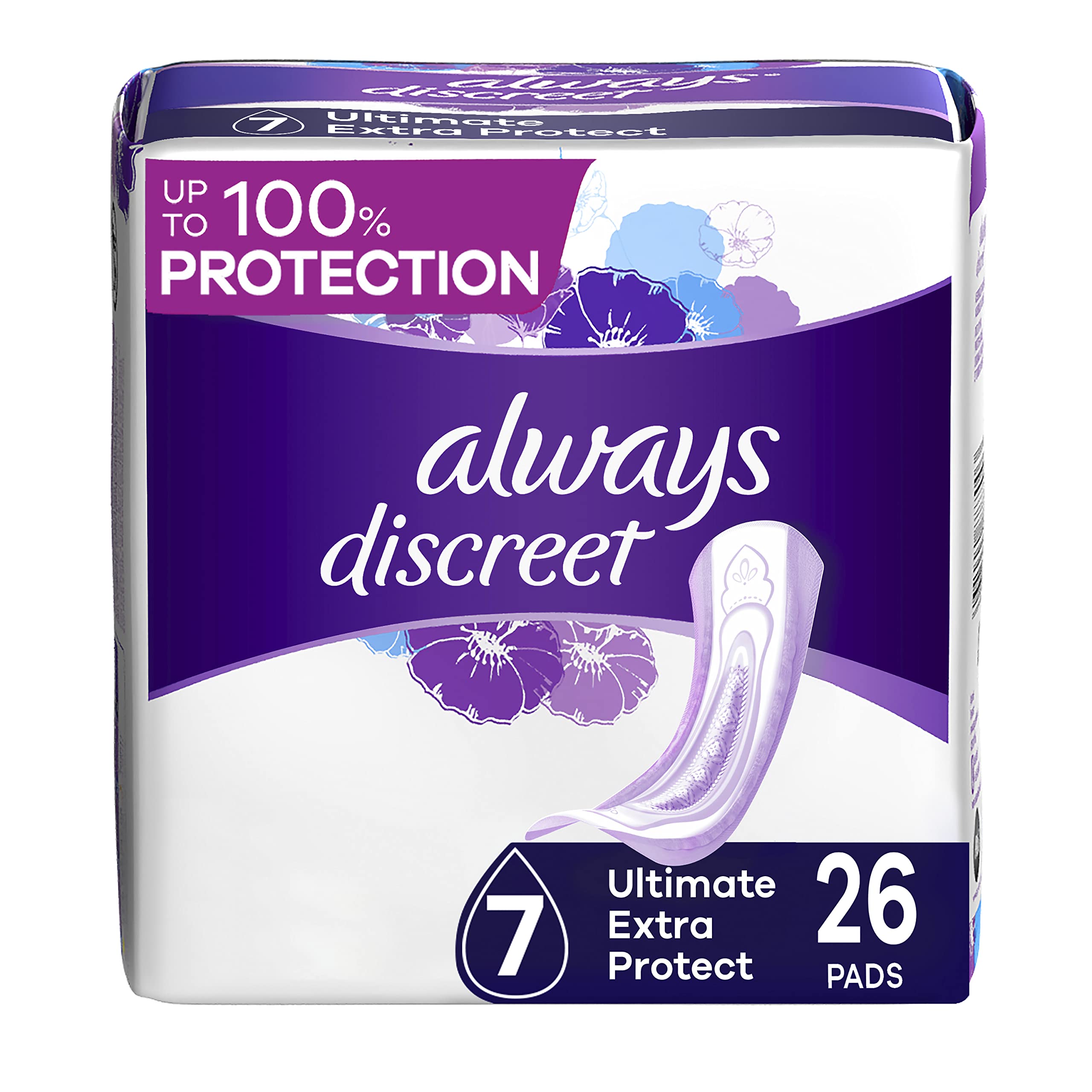 Always Discreet, Incontinence & Postpartum Pads For Women, Size 7 Drops ...