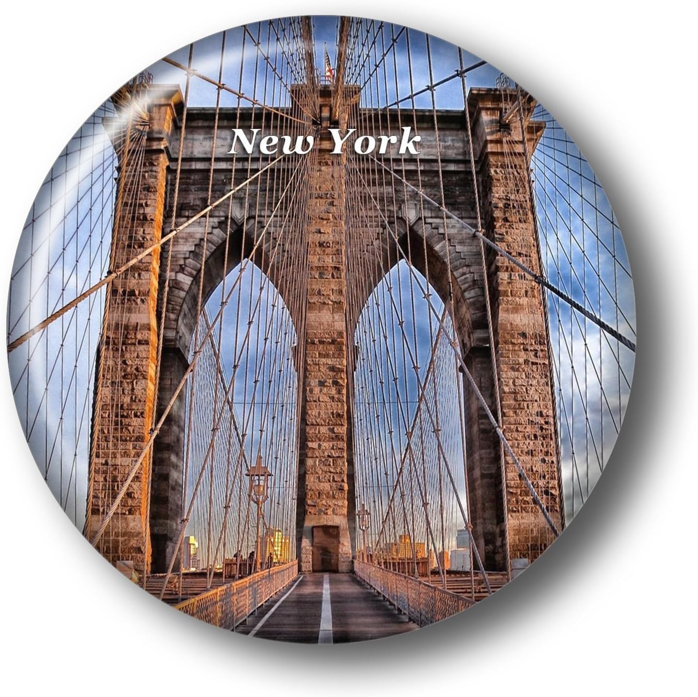 Amazon.com: New York City Brooklyn Bridge Fridge Magnet Sticker 3D ...
