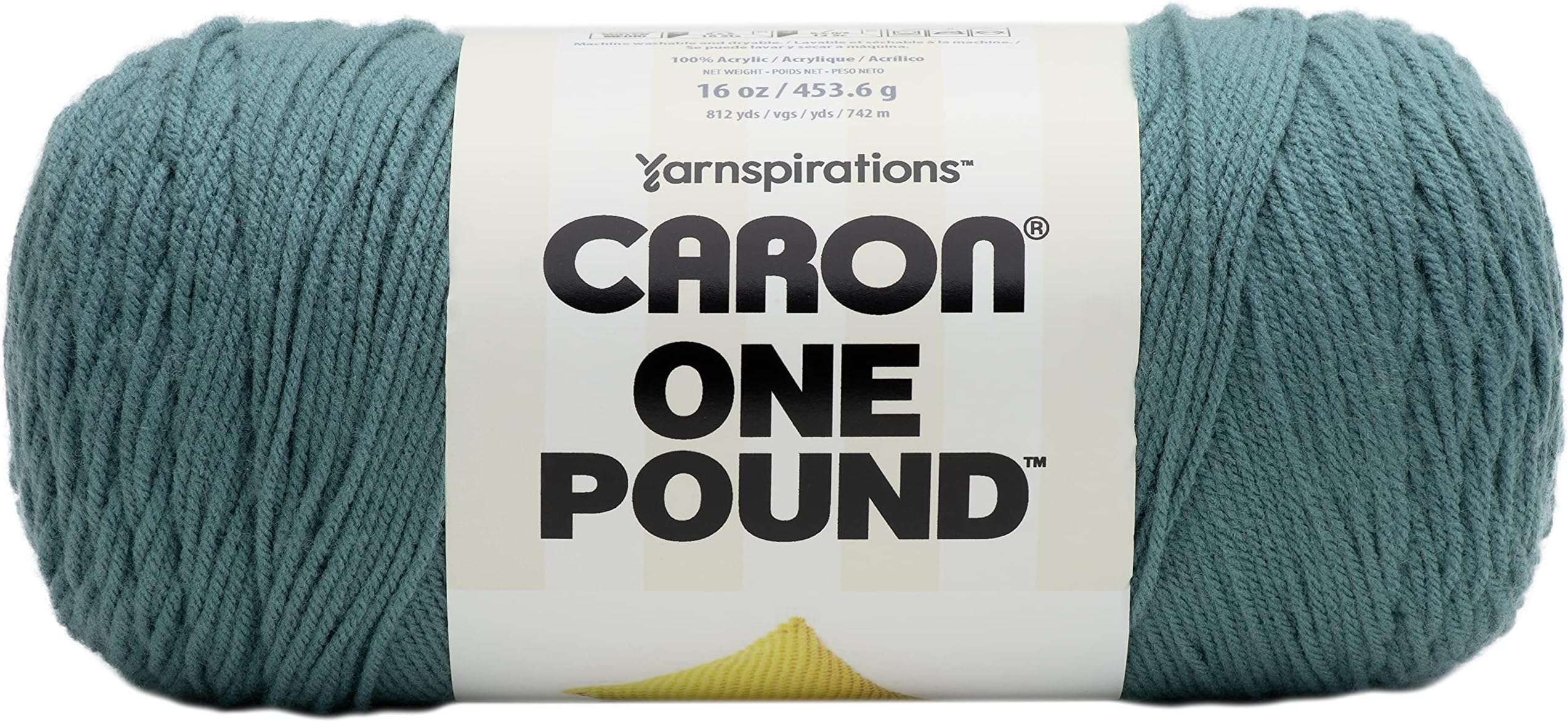 Amazon.com: Caron One Pound Solids Yarn, 16oz, Gauge 4 Medium, 100% ...
