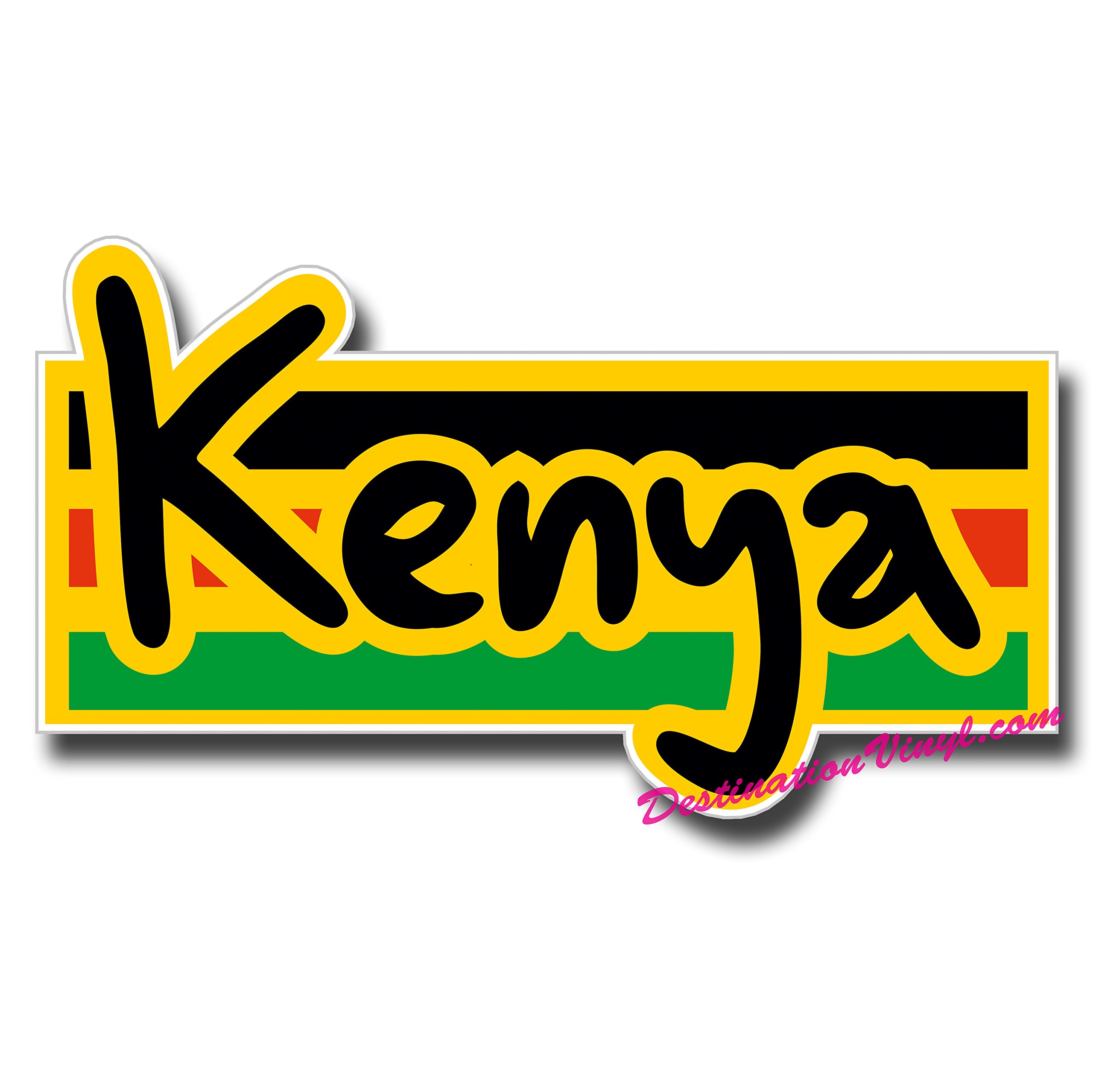 2 x Glossy Vinyl Stickers - Kenya Kenyan Flag Small Laptop Decal #0152 ...