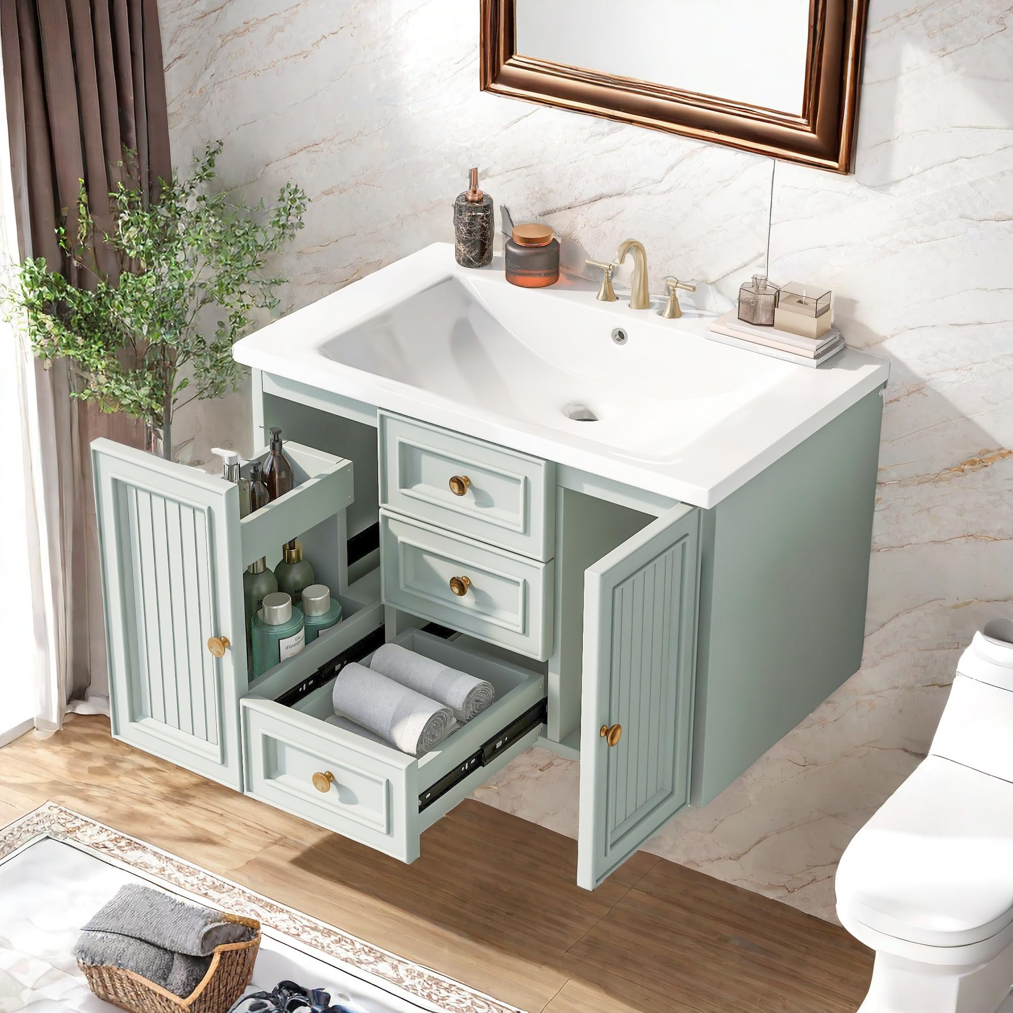 Snapklik.com : NicBex Bathroom Vanity Bathroom Sink Cabinet Modern ...