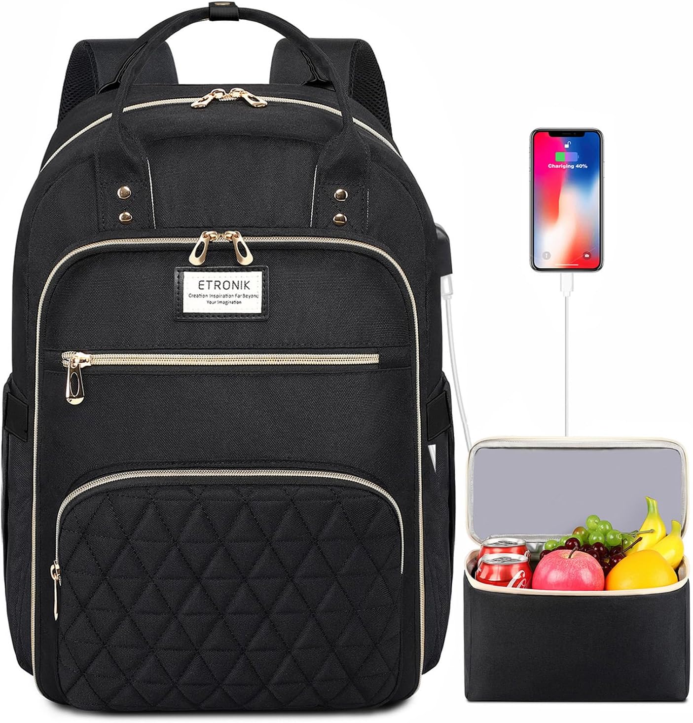 Amazon.com: JCDOBEST Lunch Bag Backpack, Insulated Cooler Backpack ...