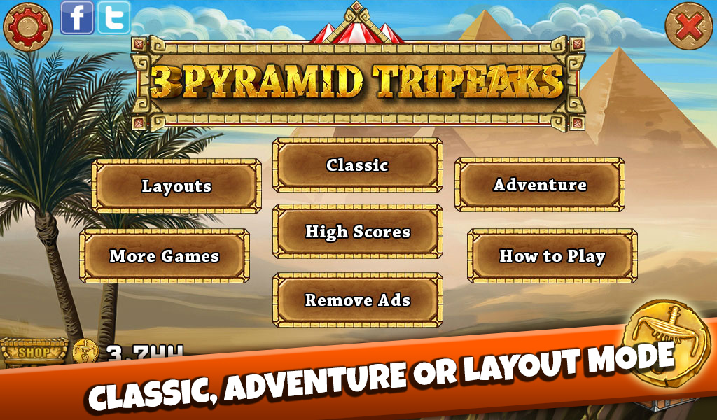 3 Pyramid Tripeaks Solitaire: Ancient Egypt Free - App on the Amazon ...