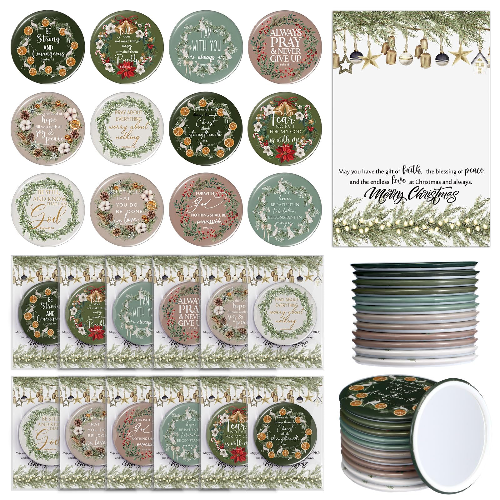 Amazon.com: Thyle 36 Sets Christmas Christian Gifts Bulk Bible Verse ...