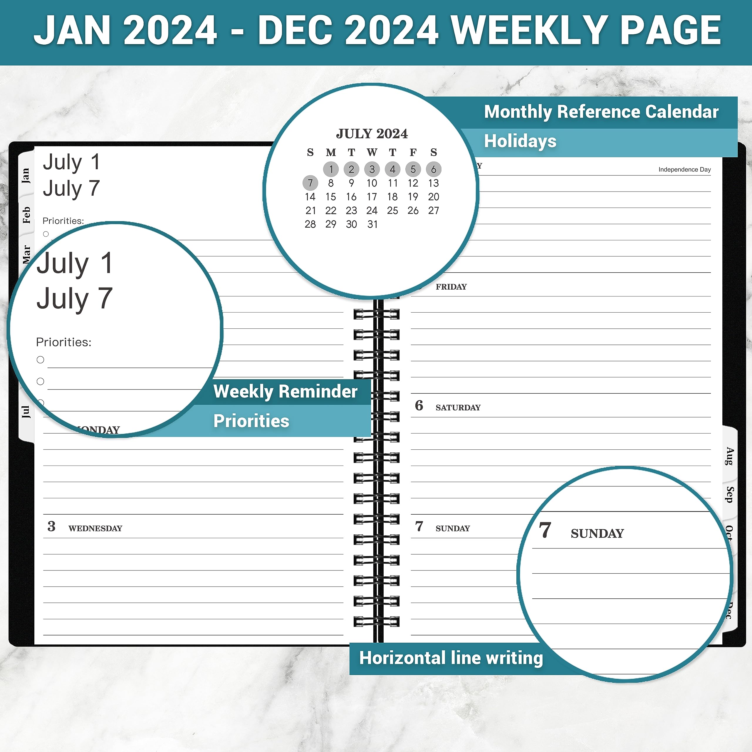 Snapklik.com : 2024 Planner - Weekly And Monthly Planner 2024, 63” 84 ...