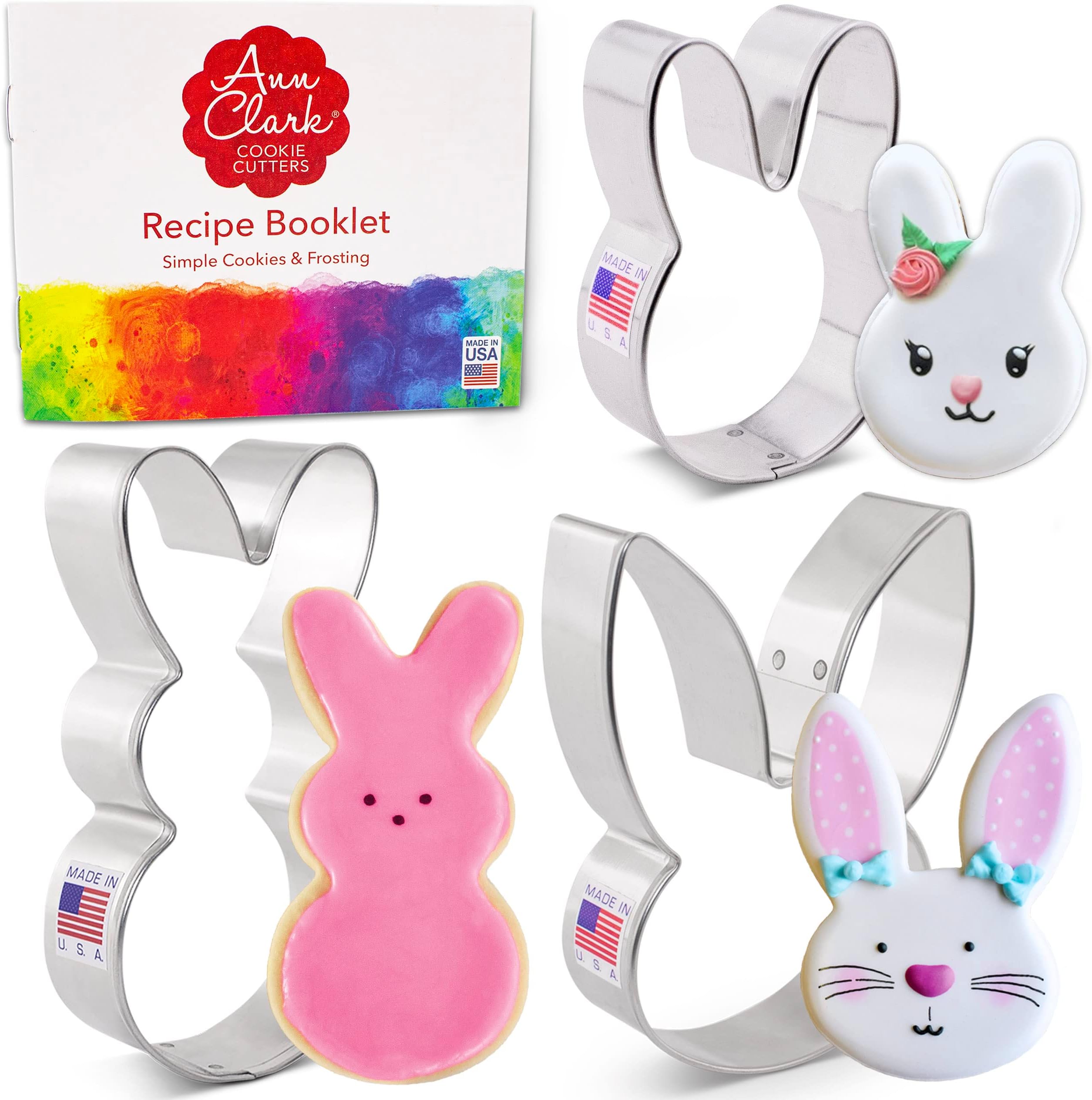 Amazon.com: Sweet Cookie Crumbs Easter Cookie Cutters - Easter Rabbit ...