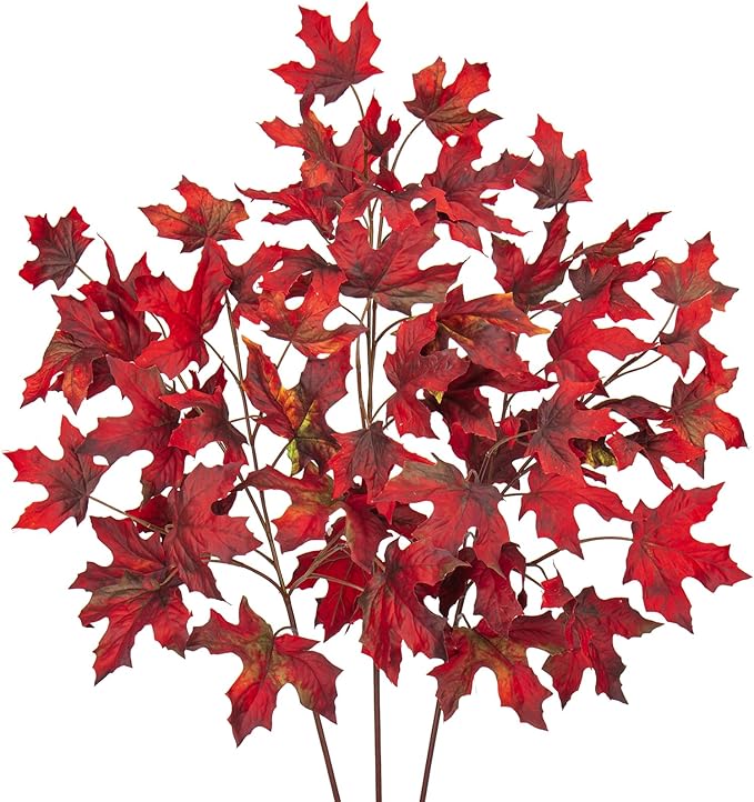 Amazon.com: Arborus 3PCS 32" Artificial Fall Branches Faux Long Maple ...