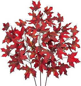 Amazon.com: Arborus 3PCS 32" Artificial Fall Branches Faux Long Maple ...