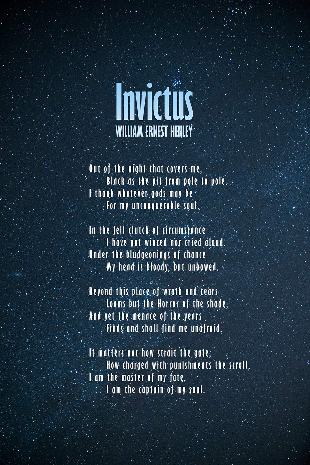 Invictus Poem Iphone Wallpaper