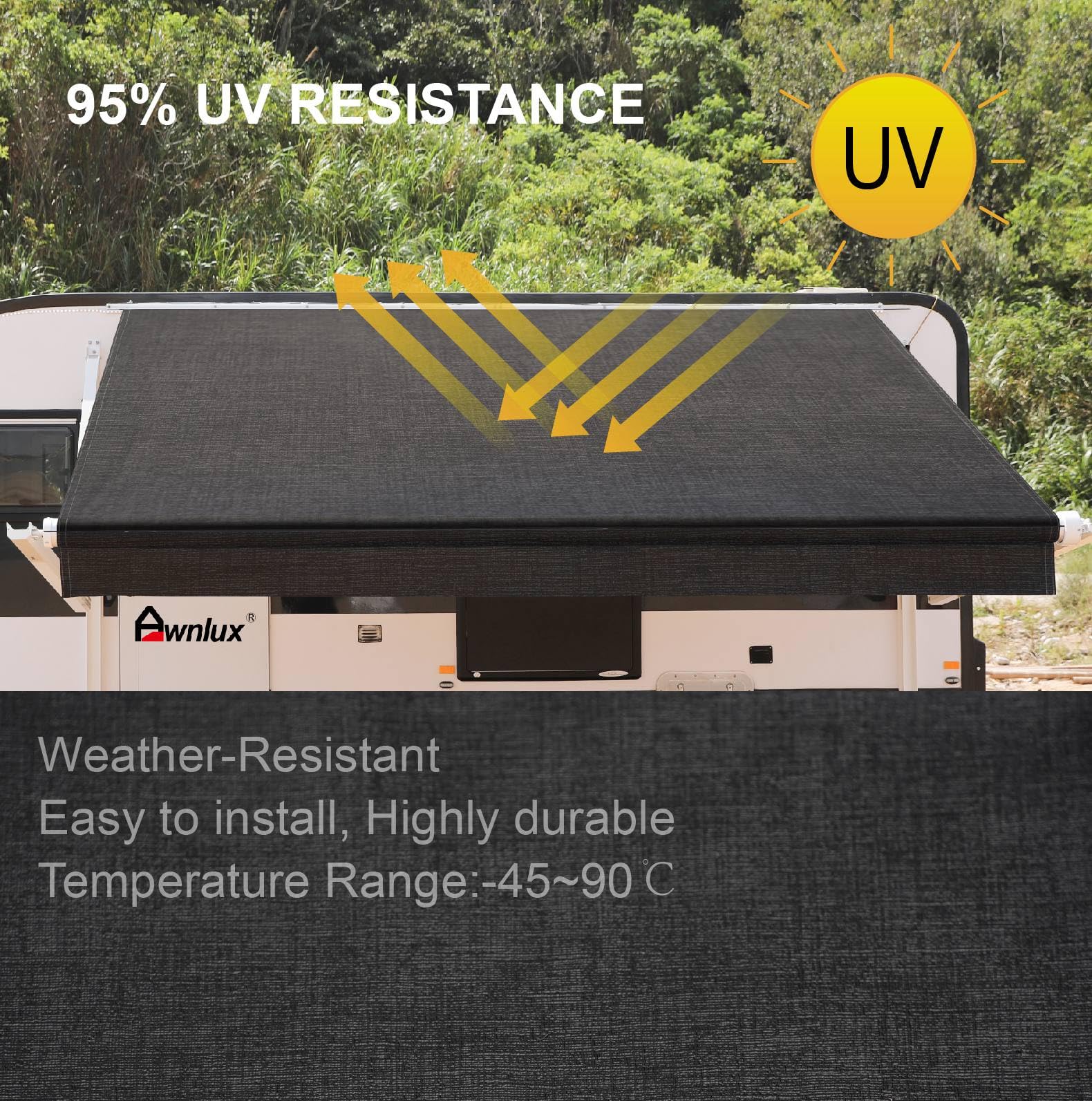 Snapklik.com : AWNLUX-RV Awning Fabric Replacement - Heavy Duty ...