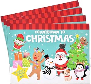 Compte à rebours jusqu'à Noël et livres de coloriage pour enfants Lot ...