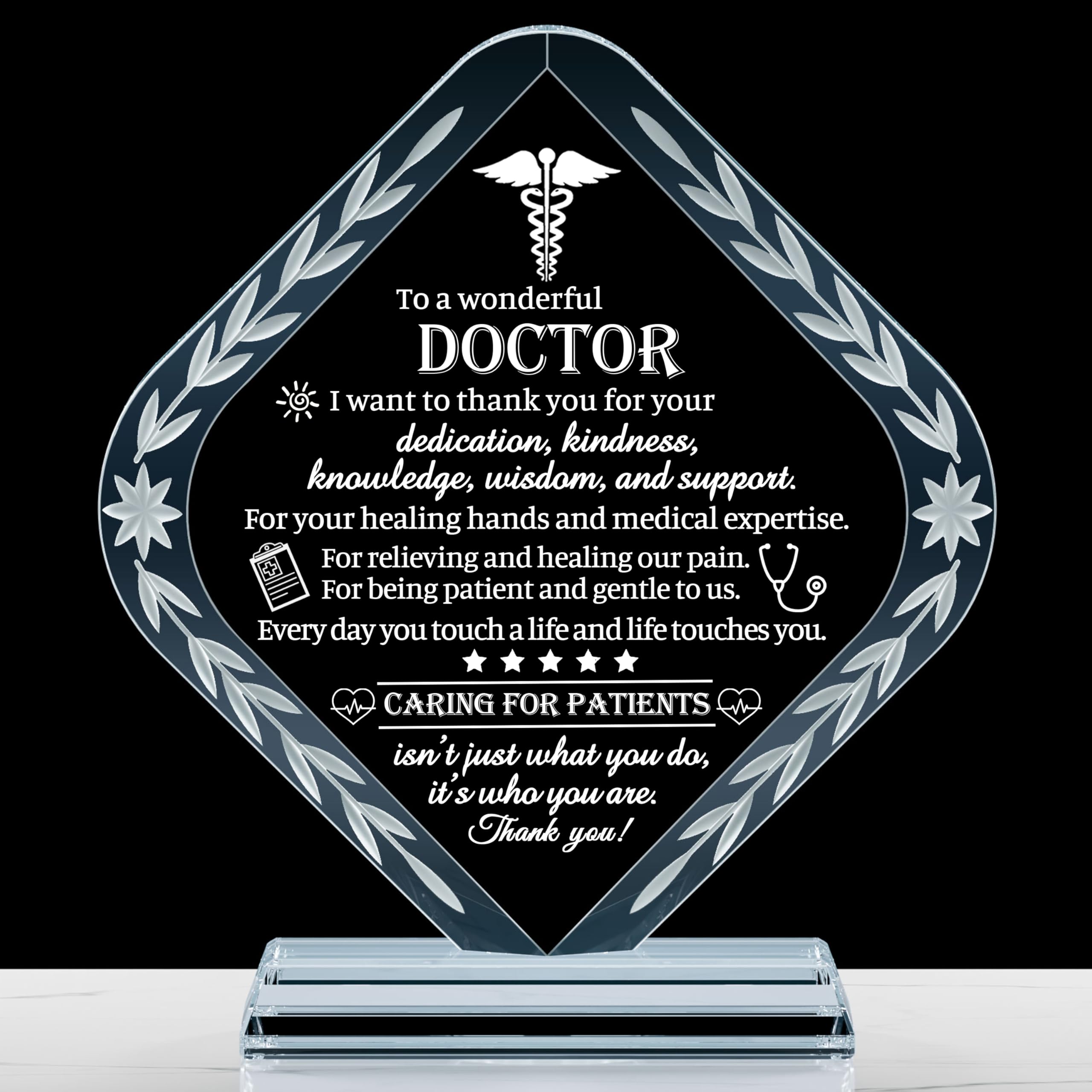 Amazon.com: Movdyka Doctor Gifts for Men Women Engraved Crystal ...