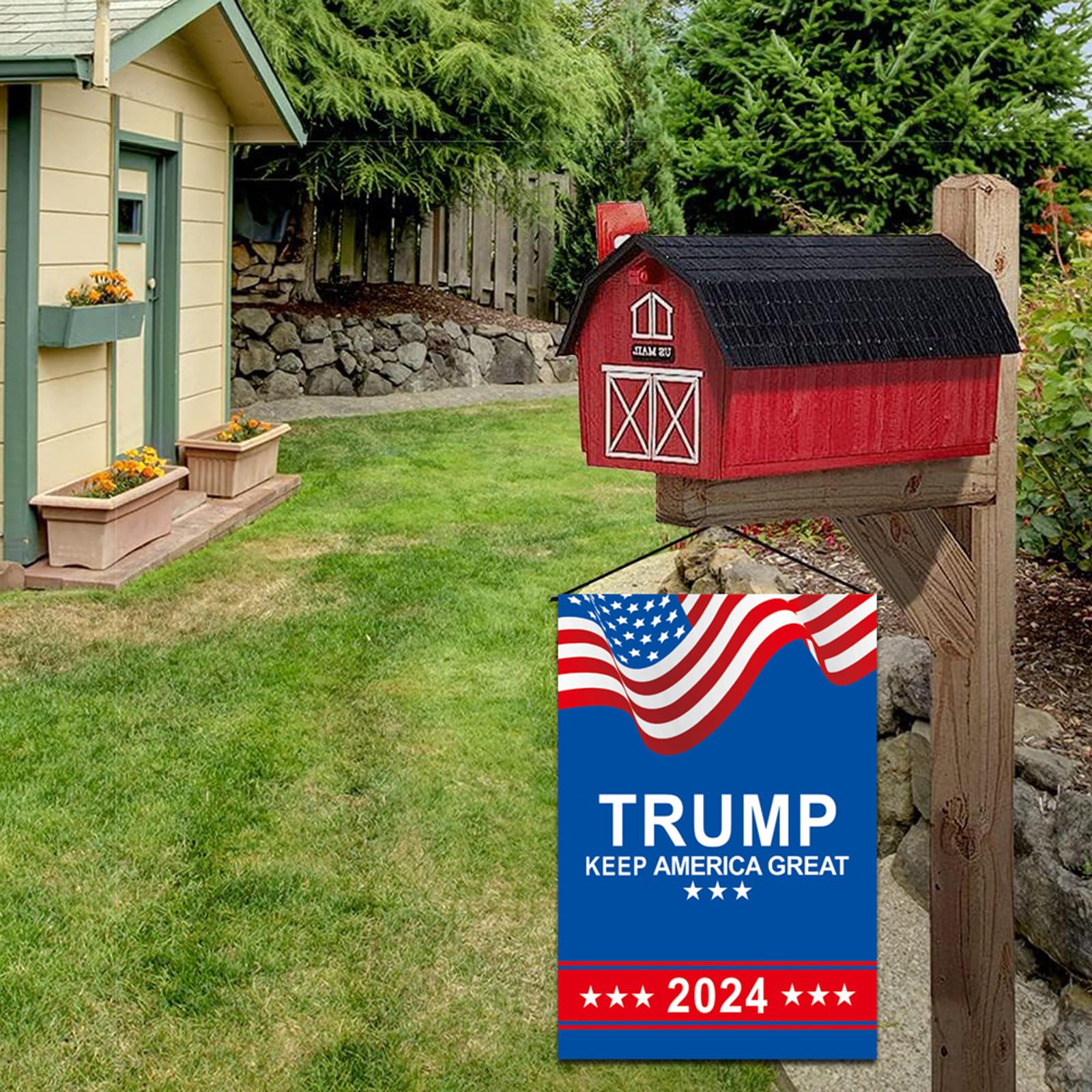 Snapklik Donald Trump 2024 Garden Flag 12x18 Inch Double Sided