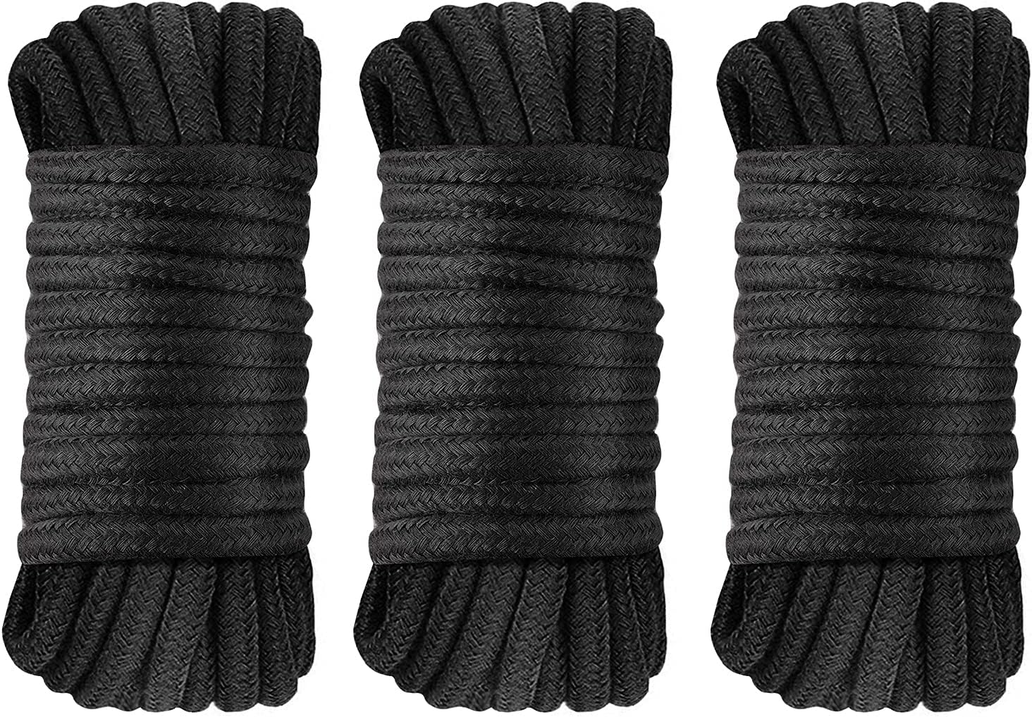 Amazon.com: BEYOND MS Cotton Rope, 3-Pack Black 32 Feet 10 Meter Soft ...
