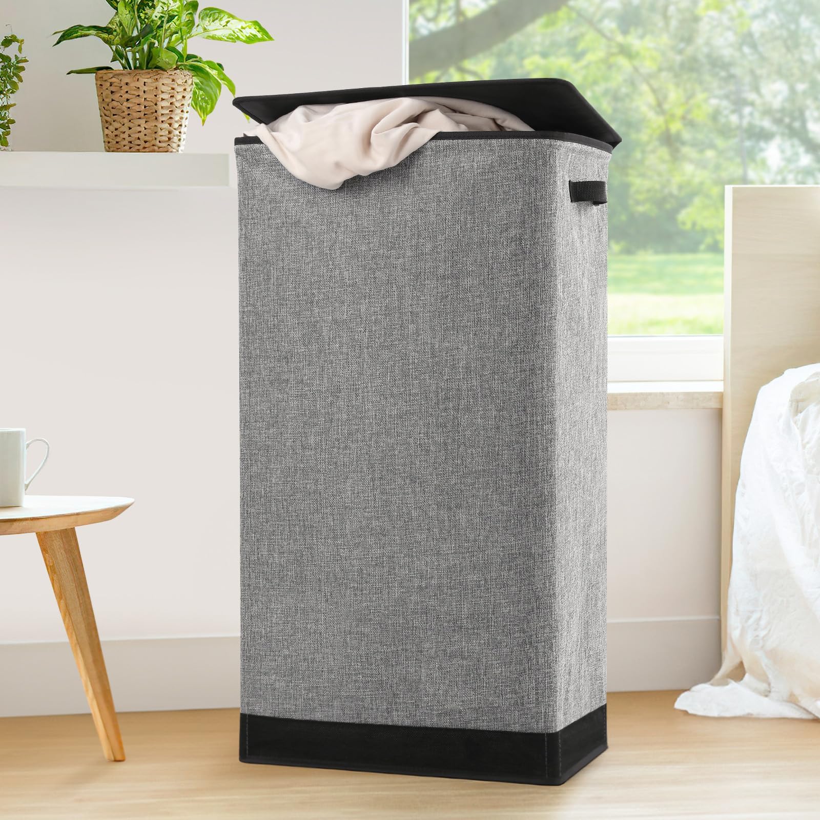 Amazon.com: SUOCO Laundry Hamper on Wheels 100L, Clothes Basket with ...
