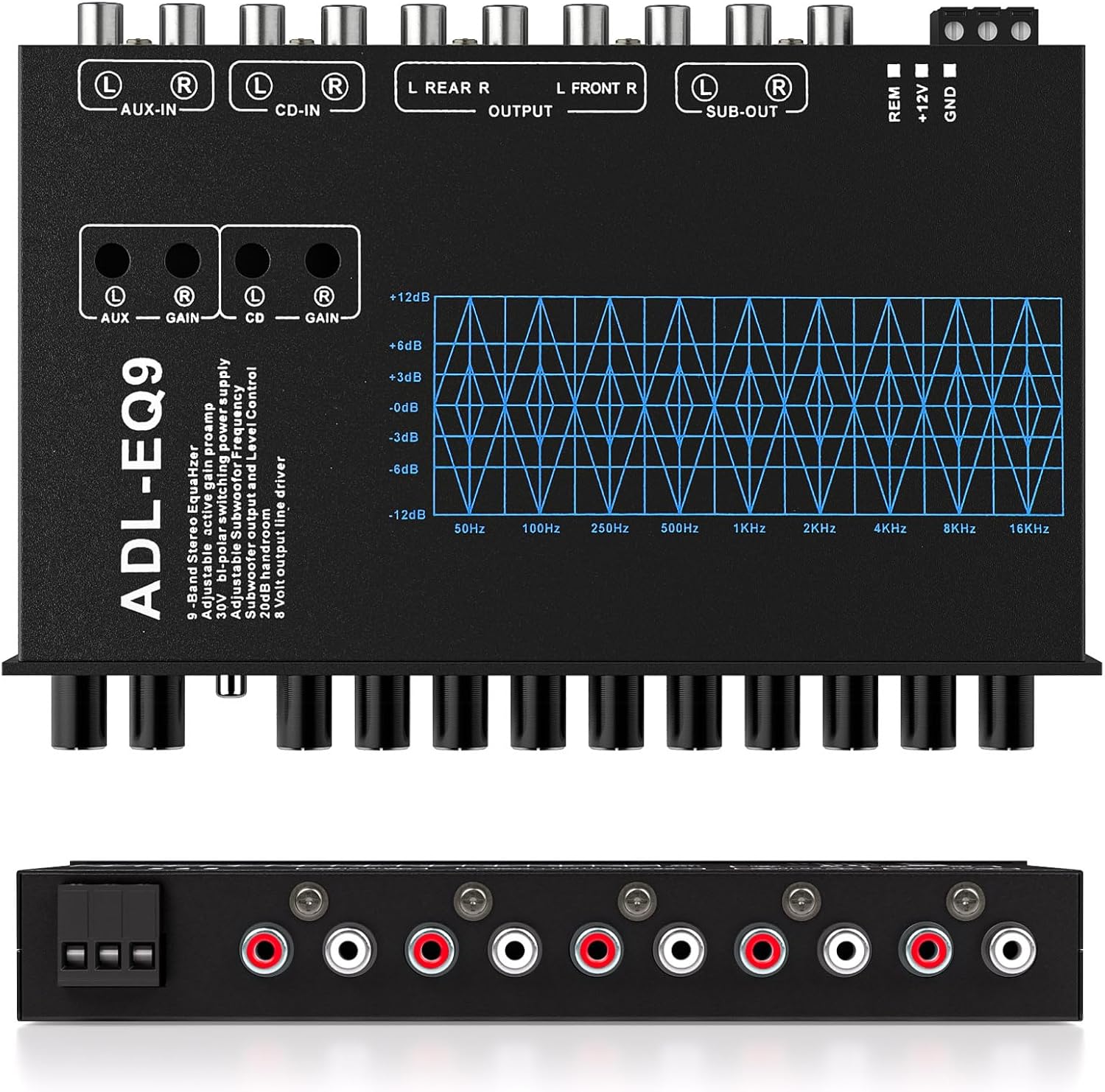 Amazon.com: Suacopzar 9 Band Car Audio Equalizer, Car Graphic Equalizer ...