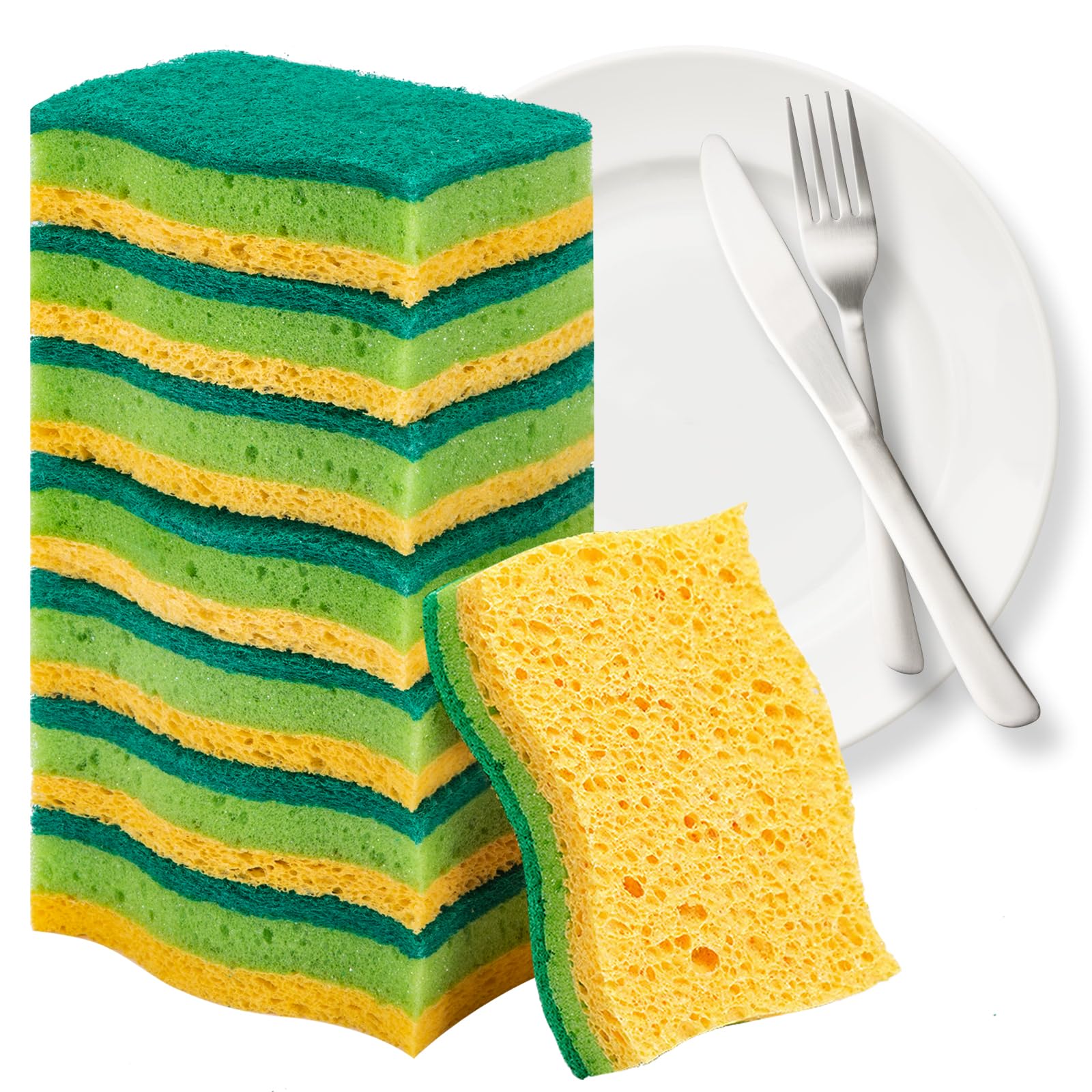 30 x Brand New Dish Washing Up Sponges, 8 Pack Easy Foaming Non-Scratc ...