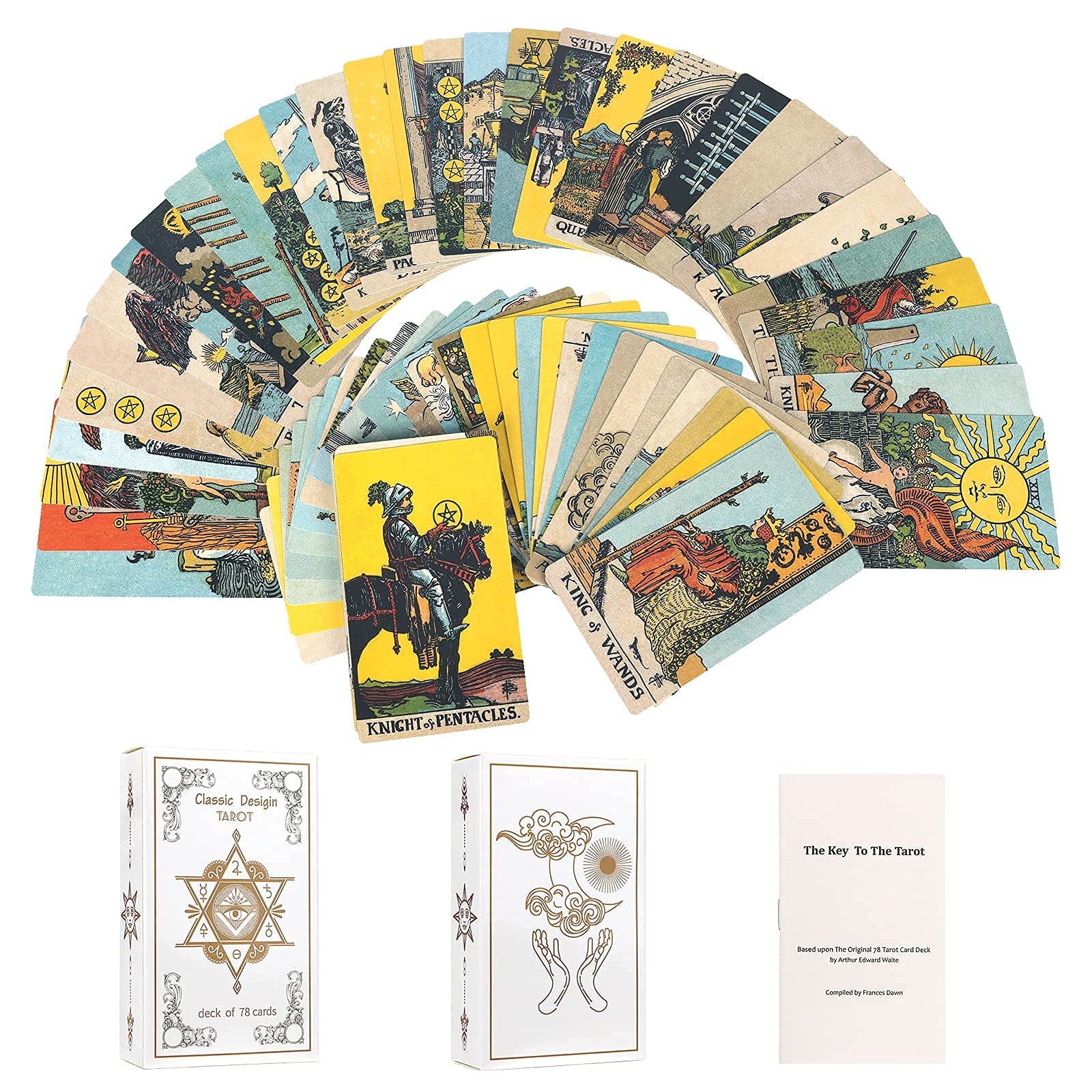 FancyMagic Original Tarot Cards Deck for Beginners and Expert with ...